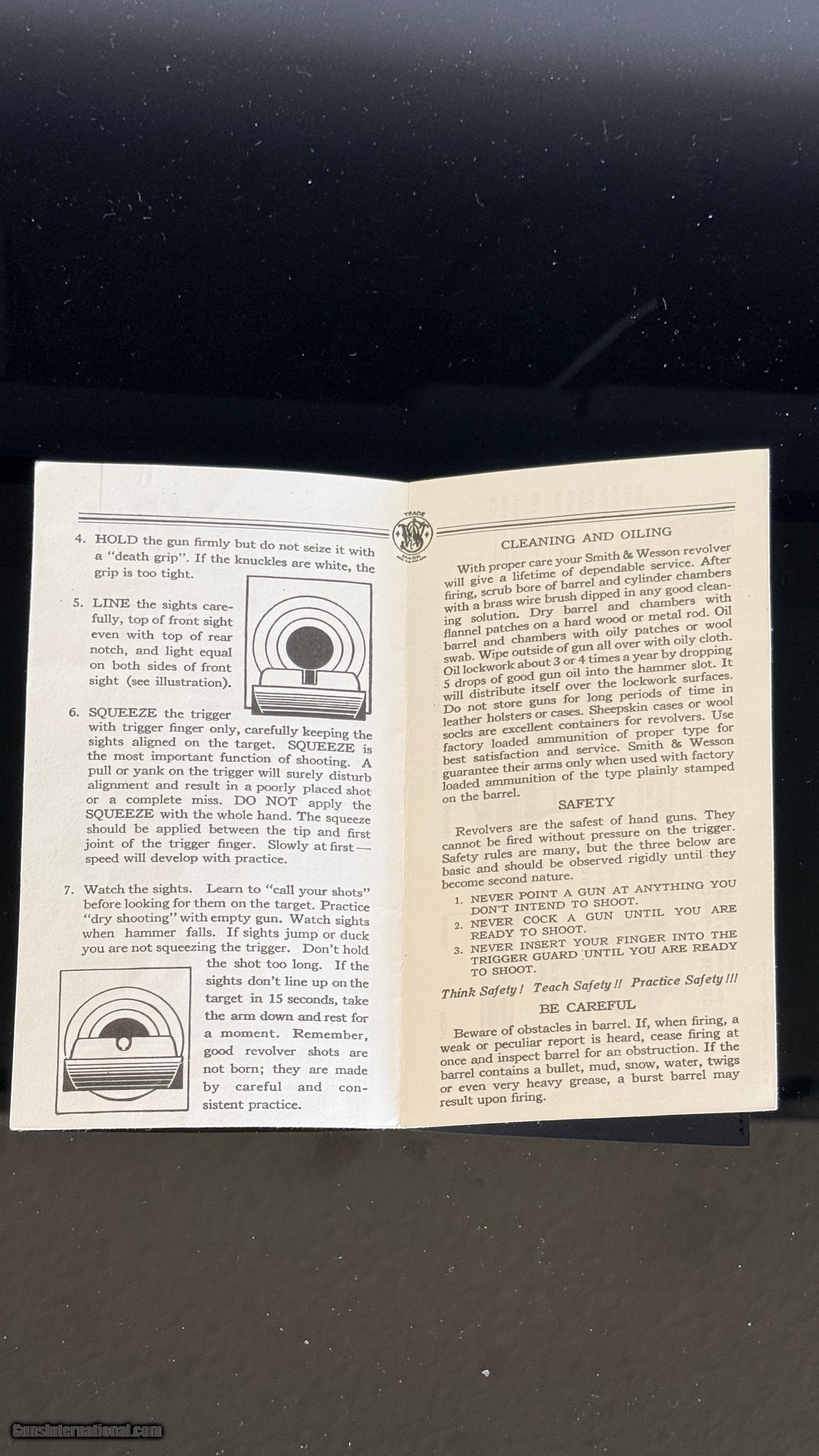 SMITH AND WESSON VINTAGE * HELPFUL HINTS * INSTRUCTION MANUAL * PREWAR ...