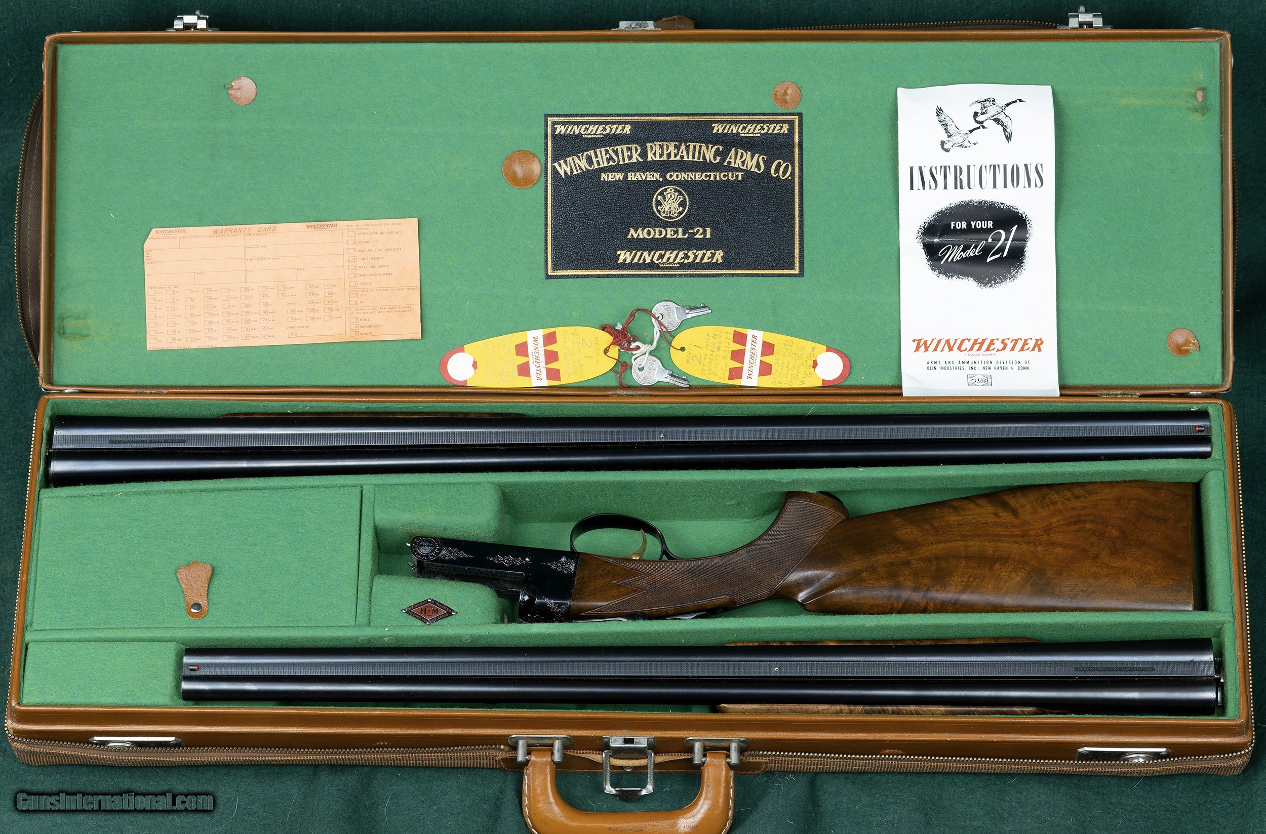 Winchester --- Model 21 Custom Grade --- 20 Gauge --- Cased --- Two ...