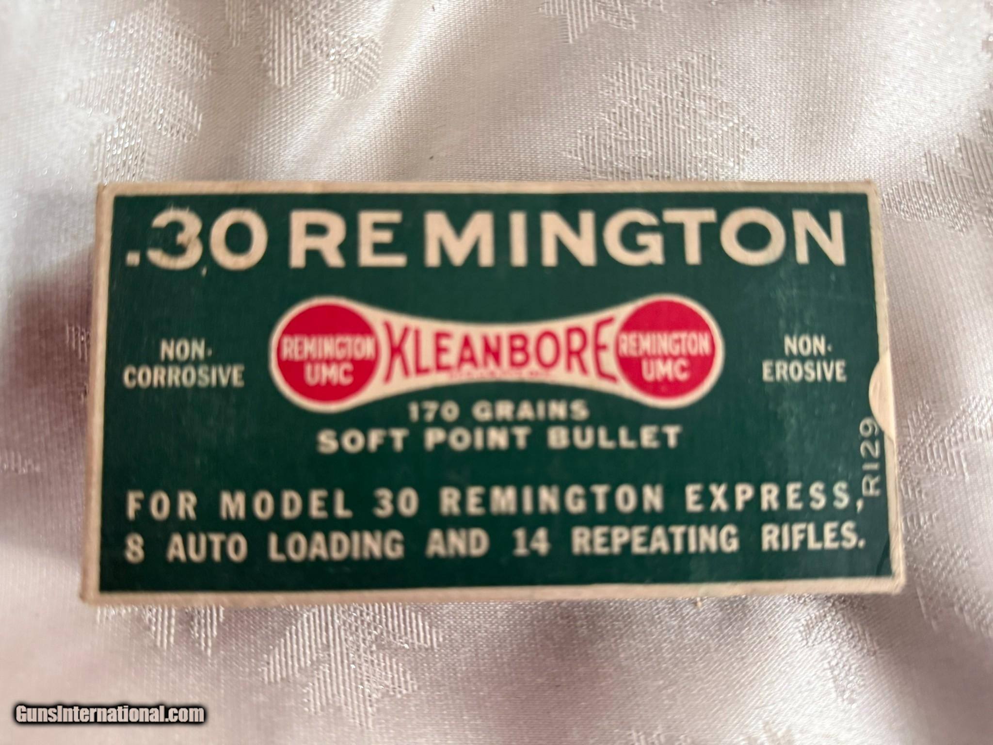 Rare Vintage 30 Remington Express UMC Kleanbore soft Pooint Bullets