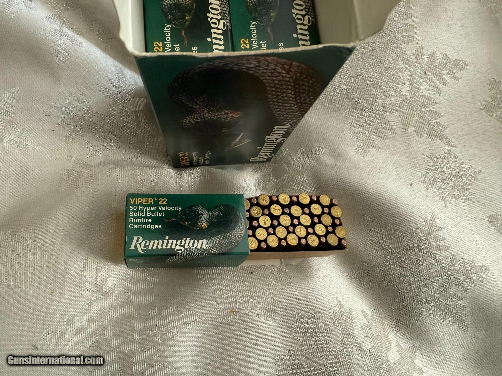 Remington Viper 22 Hyper Velocity Rimfire Cartridges Vintage Brick - 9 ...