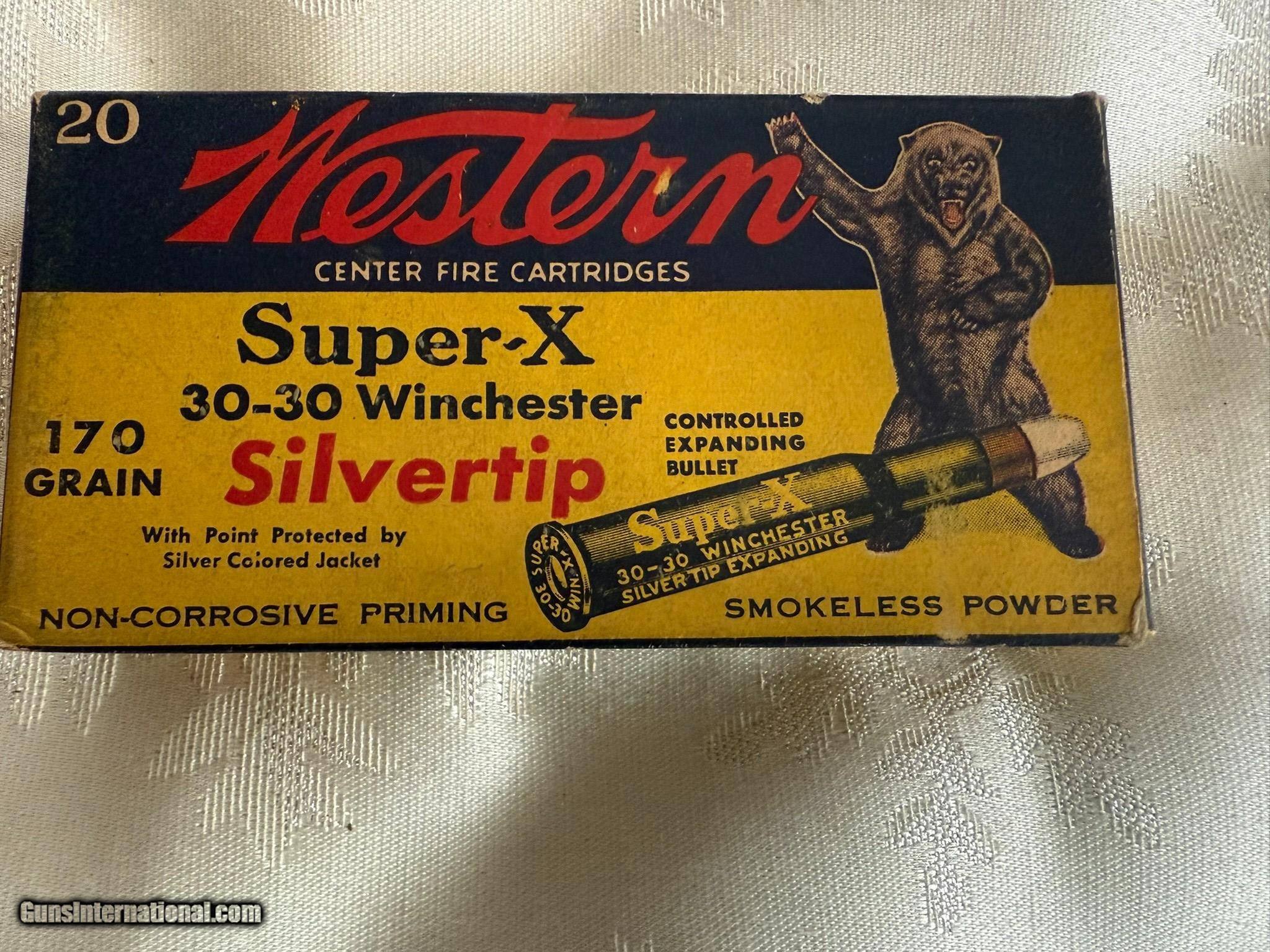 Western Super-X 30-30 Wiinchester Silvertip 170 Grain Vintage