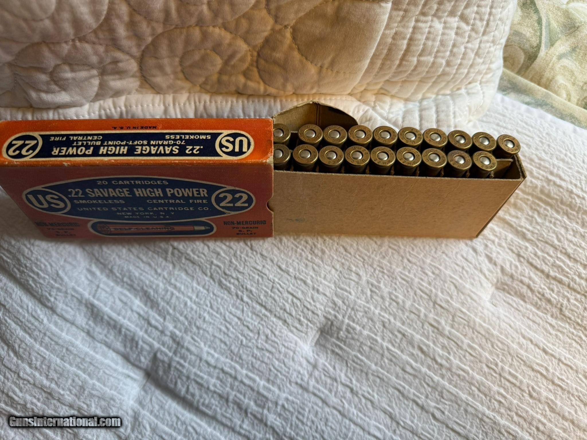 22 Savage High Power US Self Cleaning Vintage Bullets