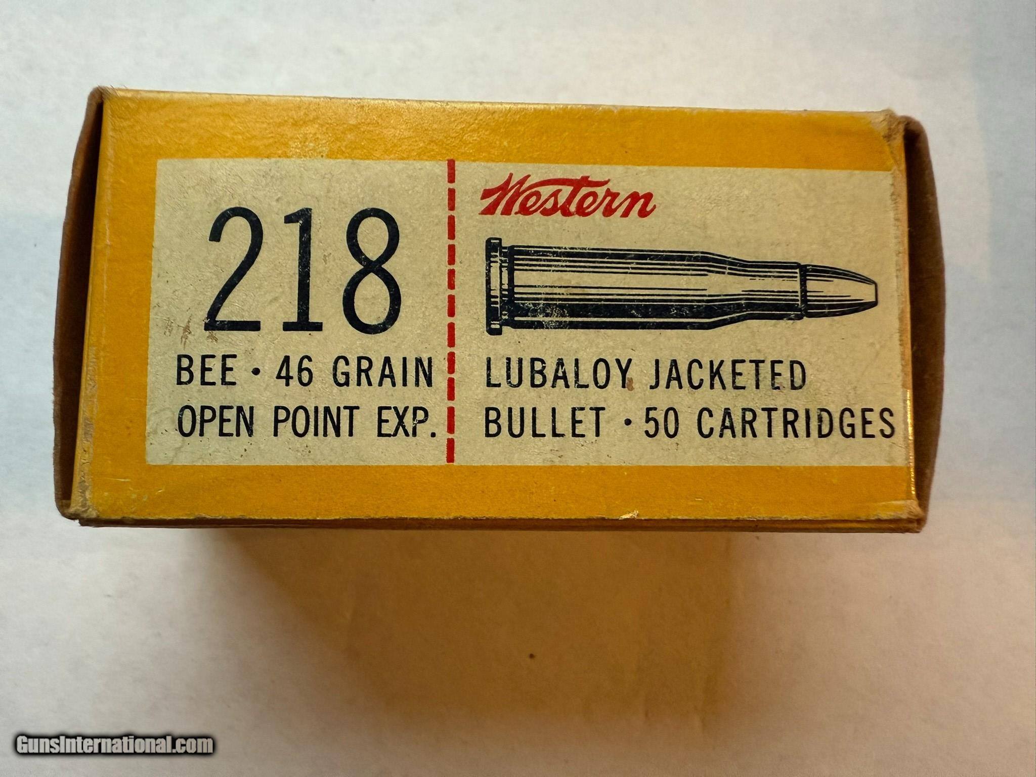 Vintage Winchester Super X 218 Bee 46 Grain Open Point Cartridges for sale