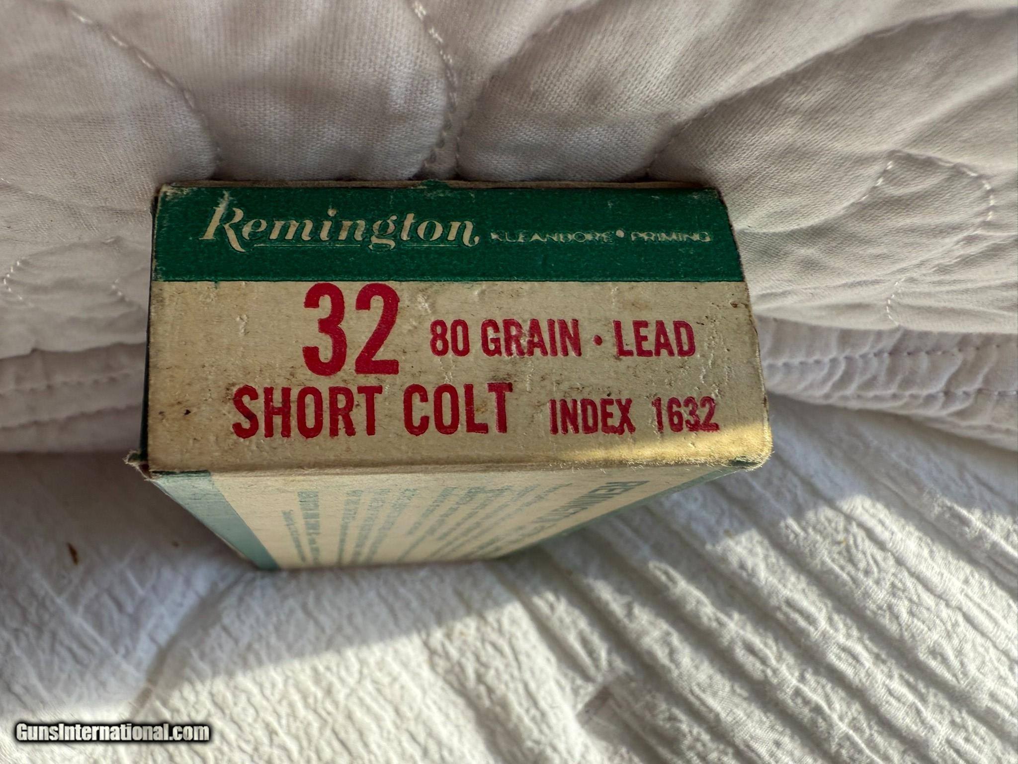 Remington 32 Short Colt 80 Grain Lead CArtridges for sale