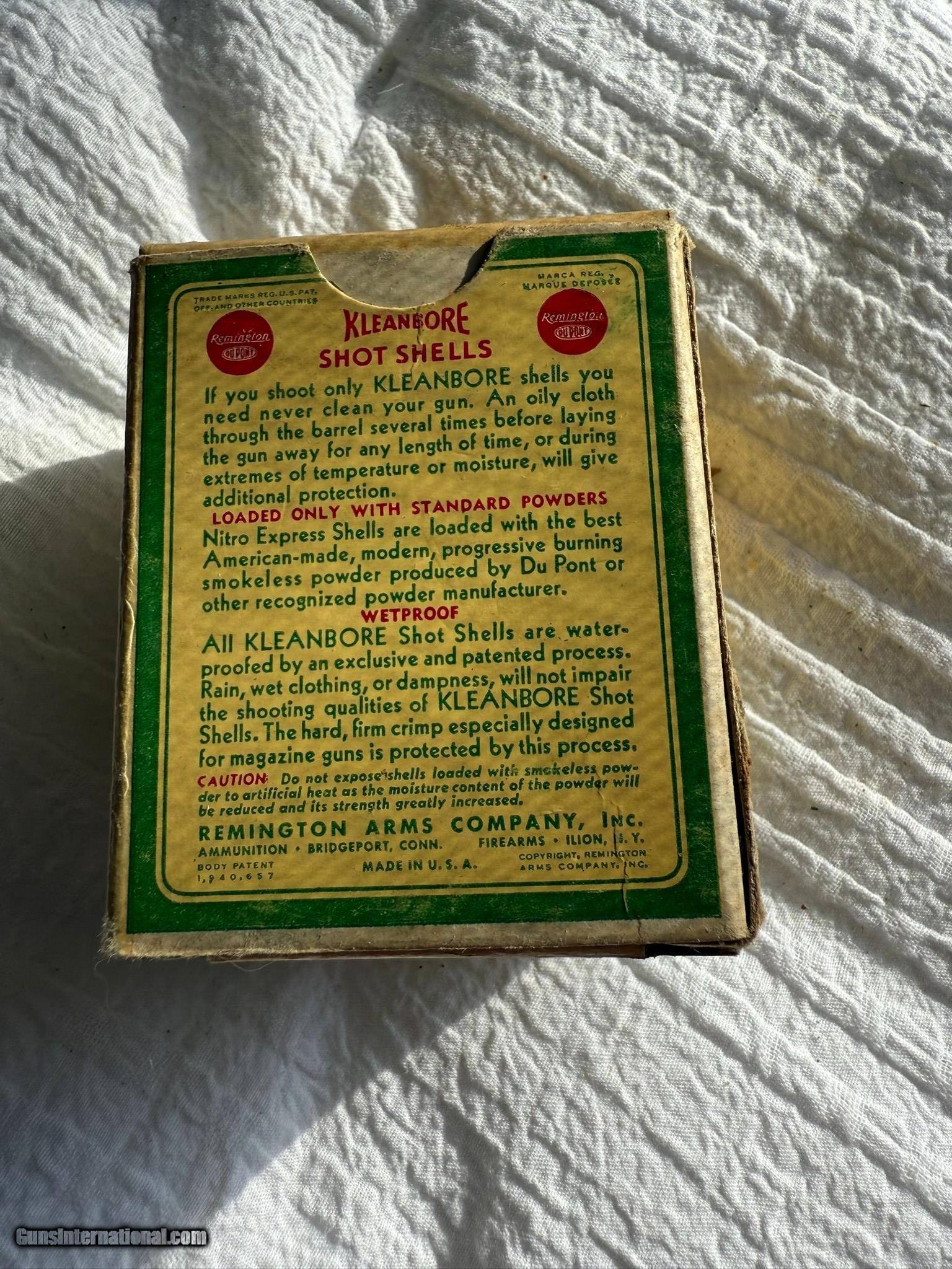 Vintage Remington Kleanbore Nitro Express 410 Shells for sale