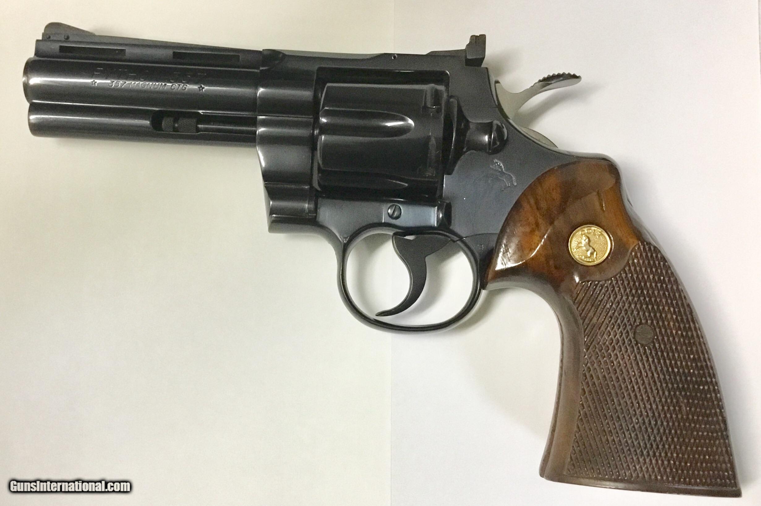COLT PYTHON 357MAG REVOLVER 4" VENT RIB Bbl. - EXC+++ 1975 Vintage