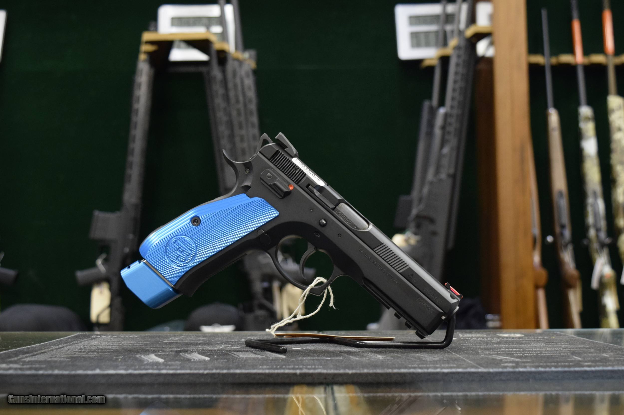 CZ 75 SP-01 Competition Blue Semi-Auto 9mm 4.6" Handgun for sale