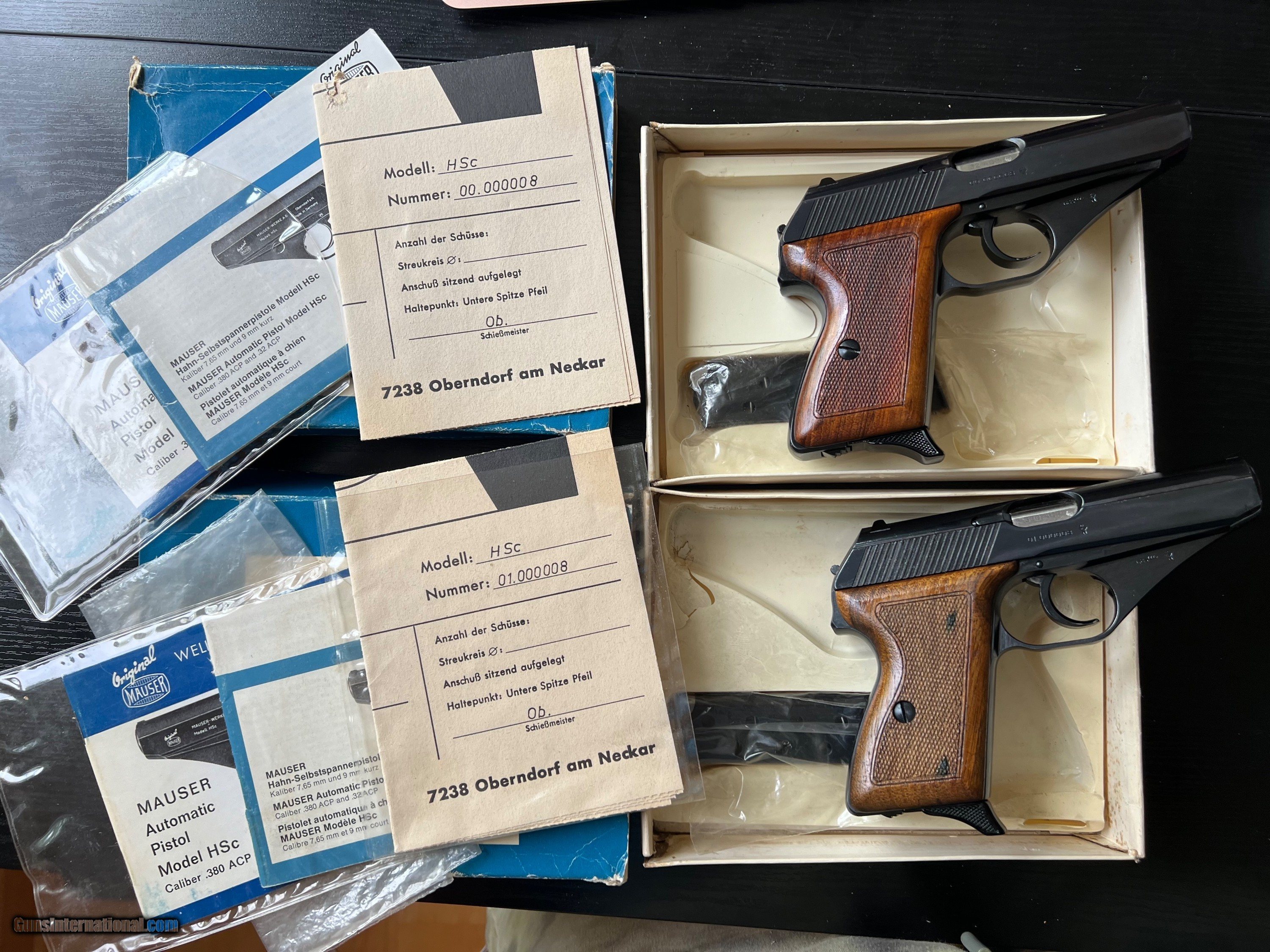 RARE MAUSER HSC PROTOTYPE PISTOLS SN 8 CONSECUTIVE for sale