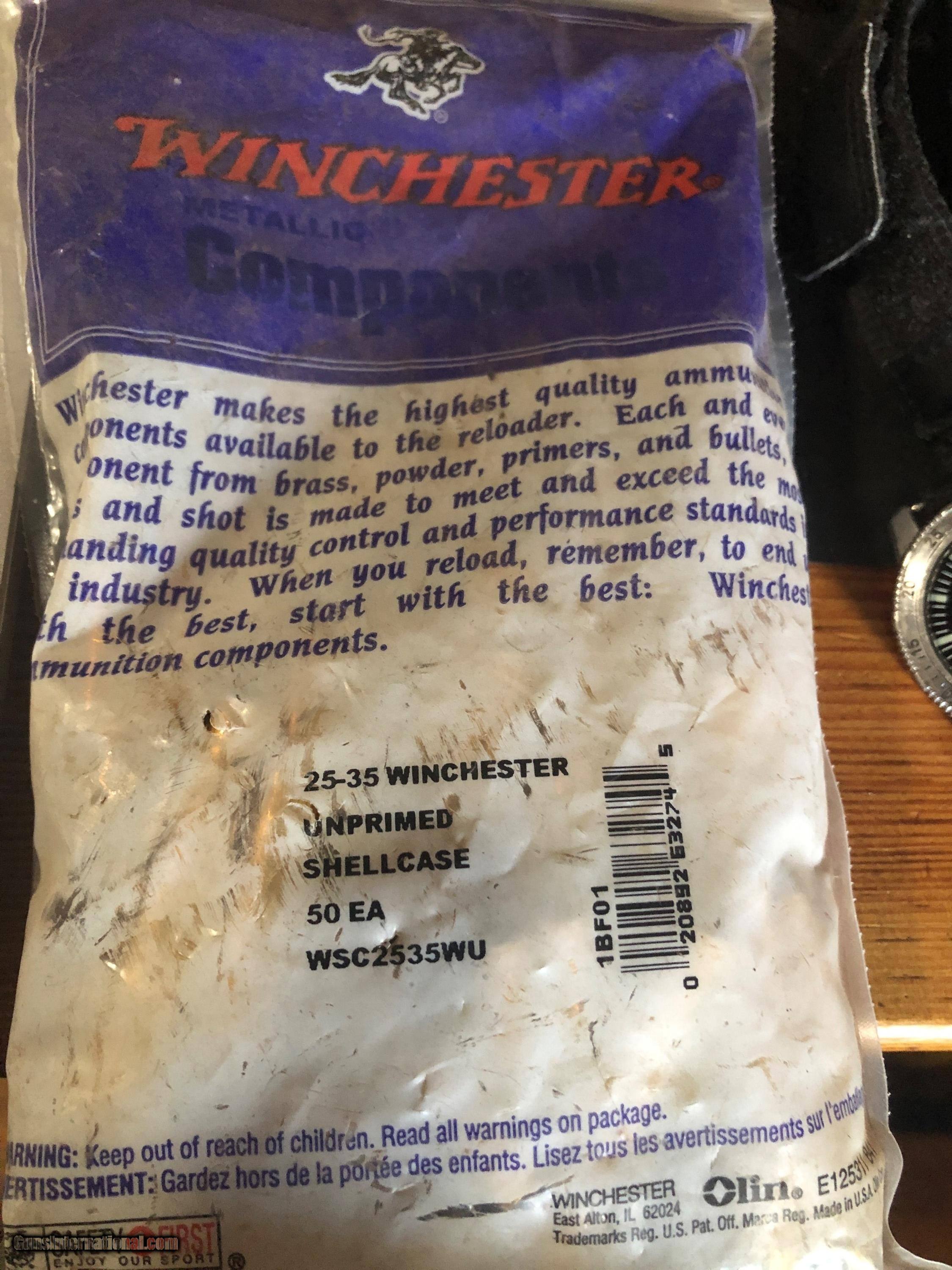 Winchester 25-35 brass new 50 pieced