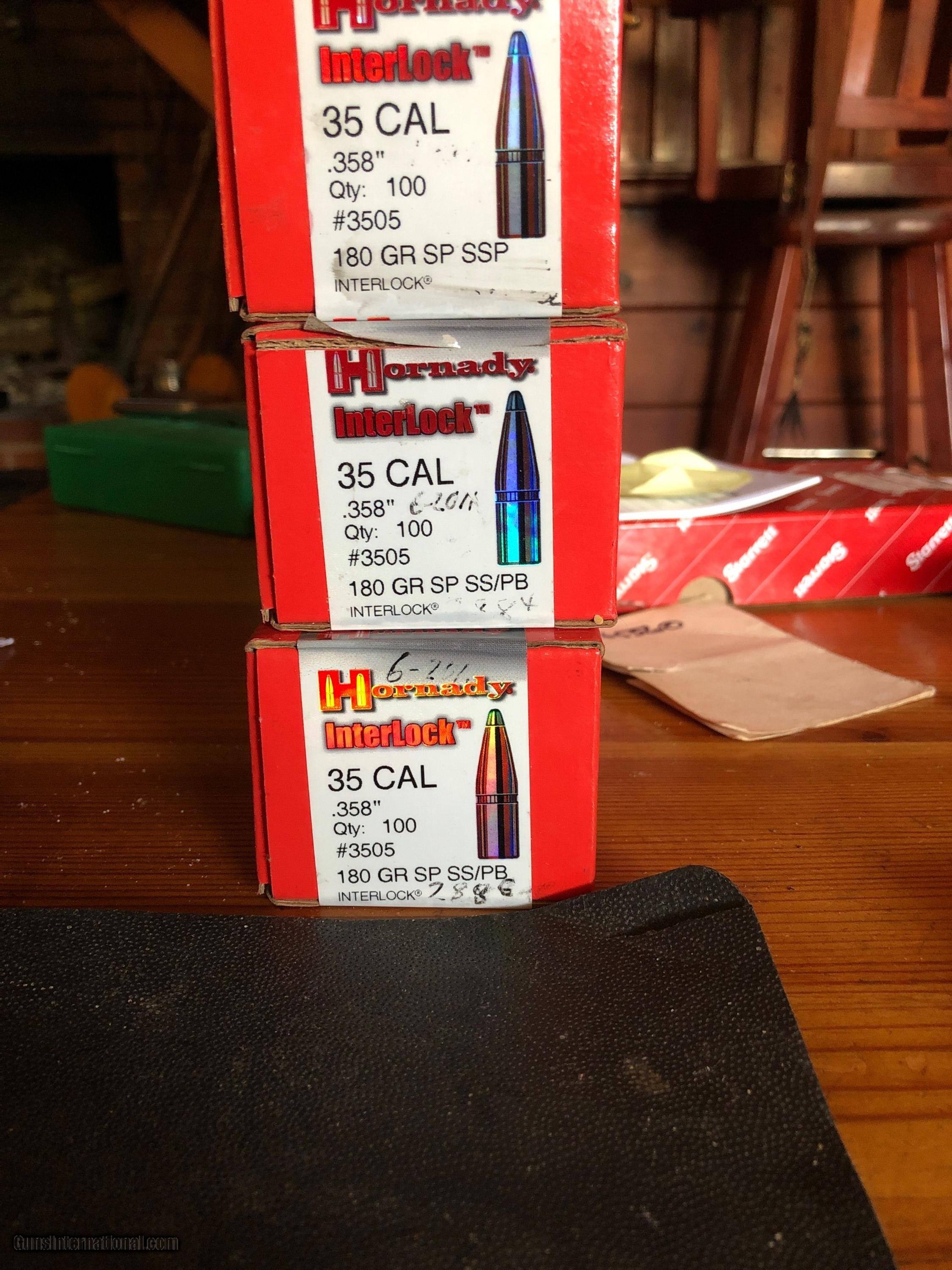 Hornady Interlock 35 cal. 180gr SP SSP AND SS/PB