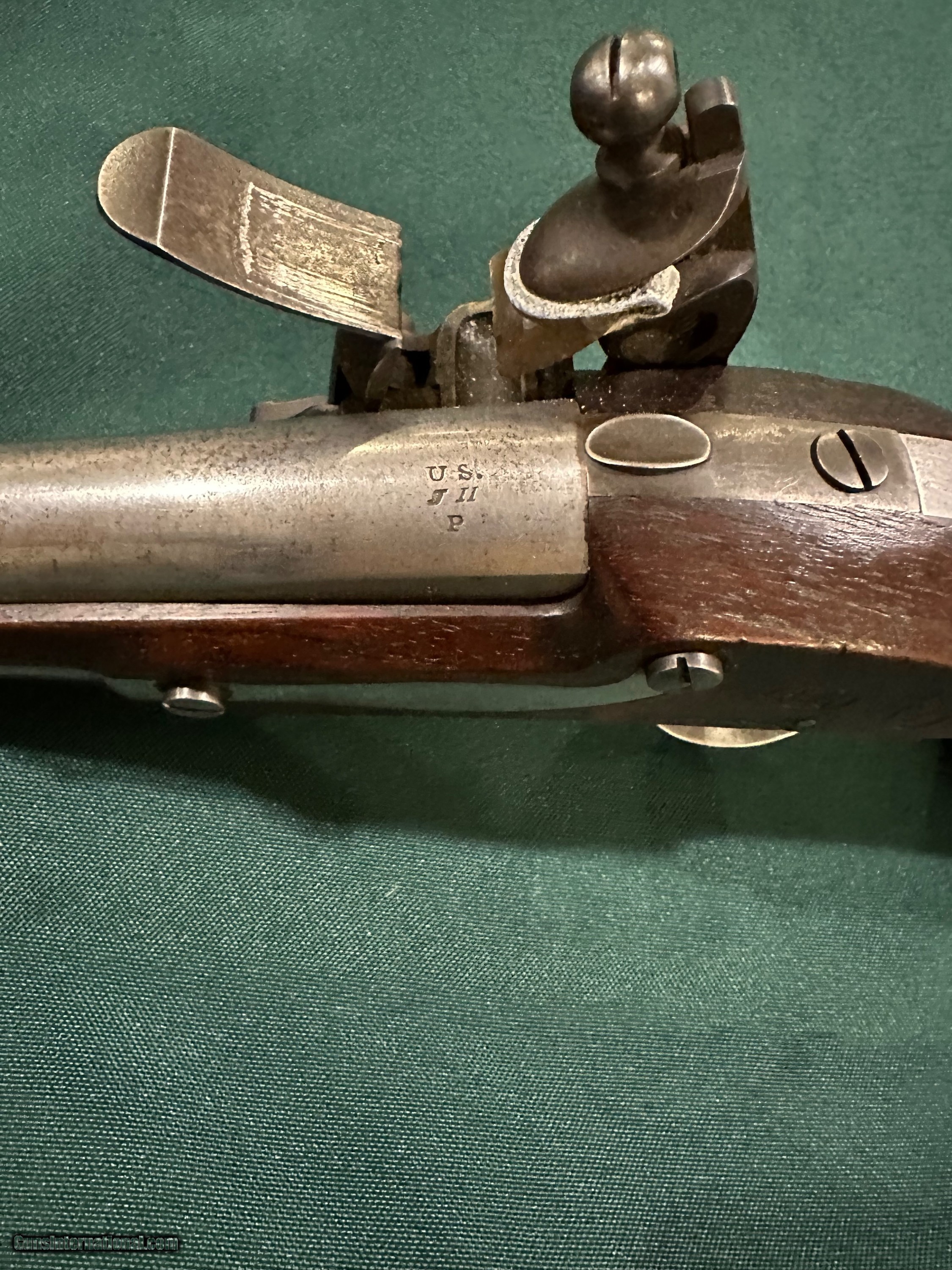 Robert Johnson U.S. Model 1836 Flintlock Pistol for sale