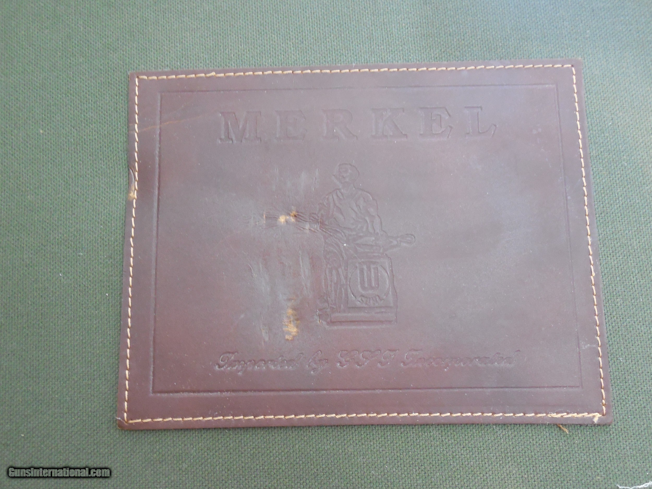 Vintage Merkel Italian Leather Shotgun Hard Case made by Emmebi ...