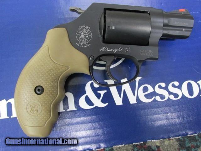 Smith & Wesson S&W M360 .357 mag 5-shot Black Scandium Alloy Airweight FDE Grips NEW #11749
