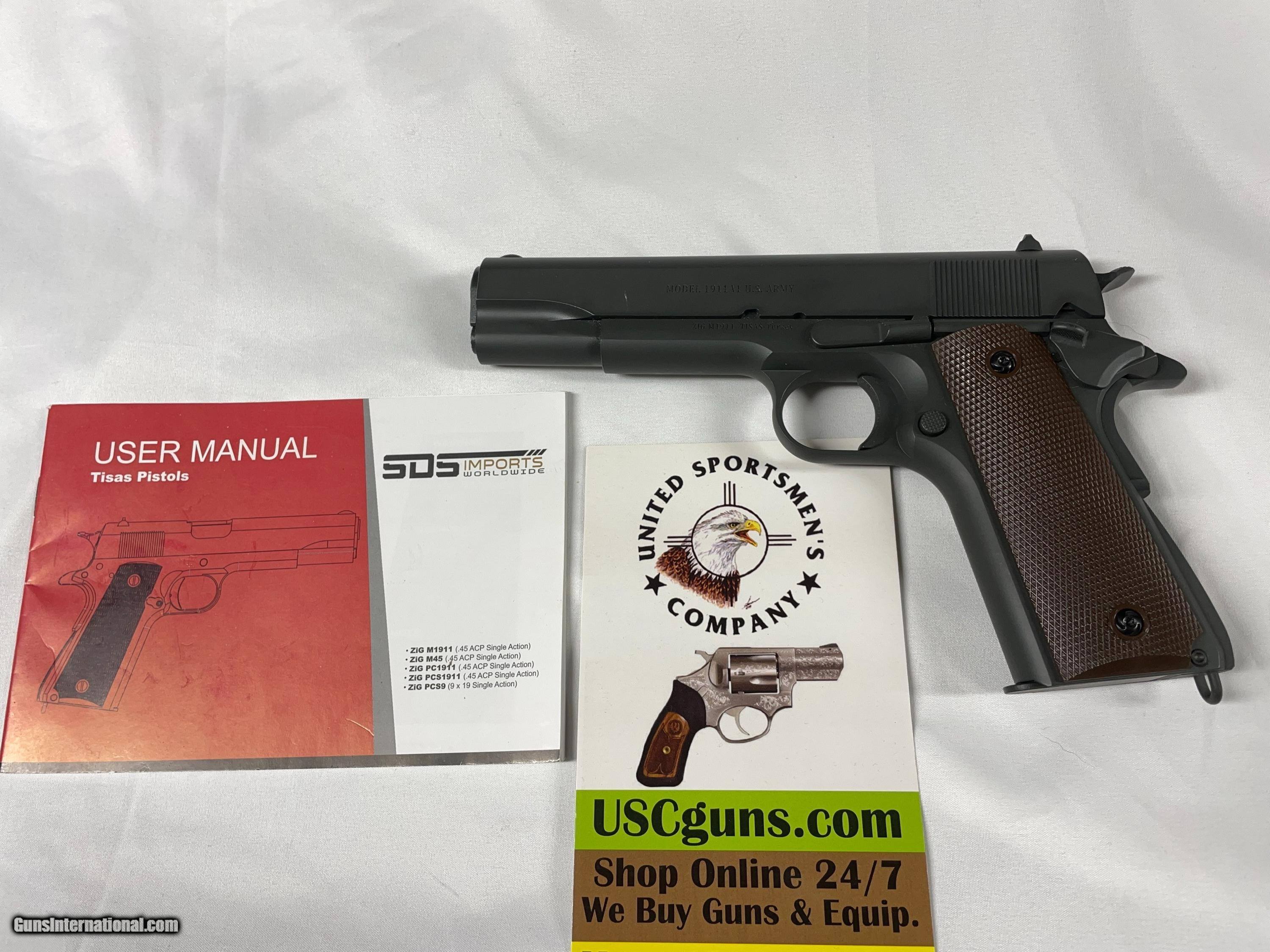 Tisas 1911 A1 US Army .45 acp 5"bbl Unfired #10100523