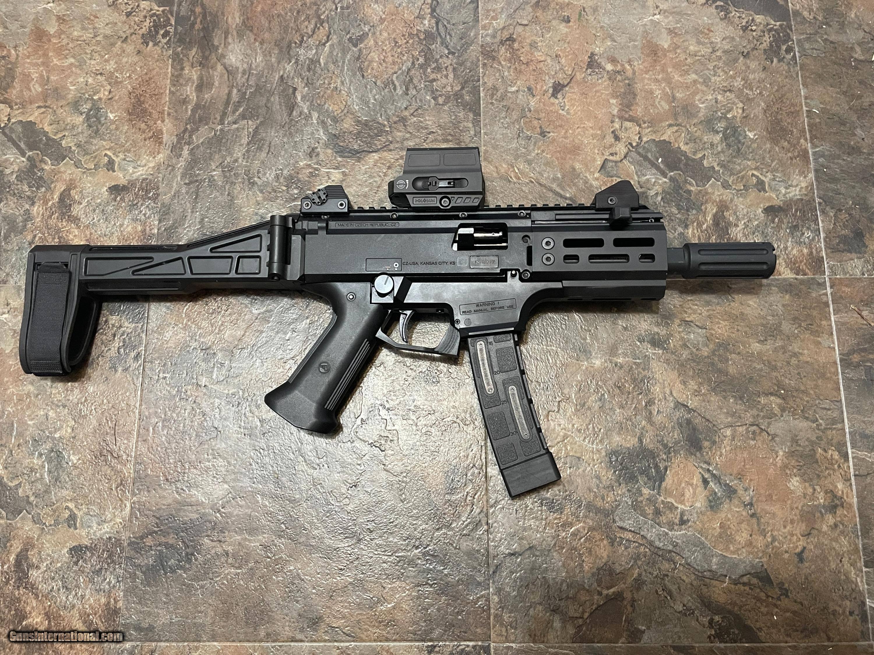 CZ-USA Scorpion EVO 3 S1 pistol with arm brace SBR & Holosun Sight (USED) CZ-USA Scorpion EVO 3 S1 pistol with arm brace SBR & Holosun Sight (USED)