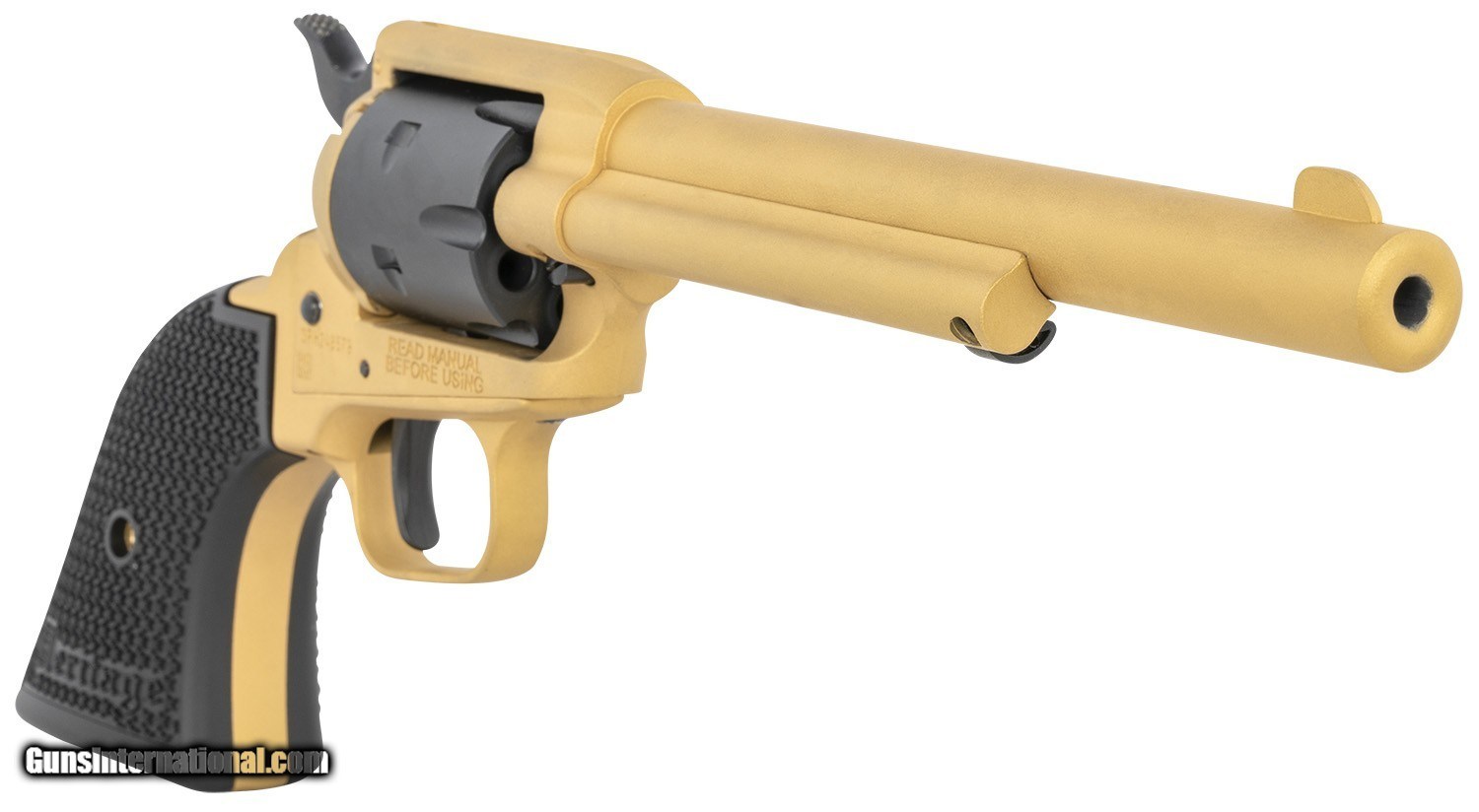 Heritage Mfg RR22S4 Rough Rider 22 LR 6 Shot, 4.75" Gold Cerakote Steel Barrel, Gold Cerakote ...
