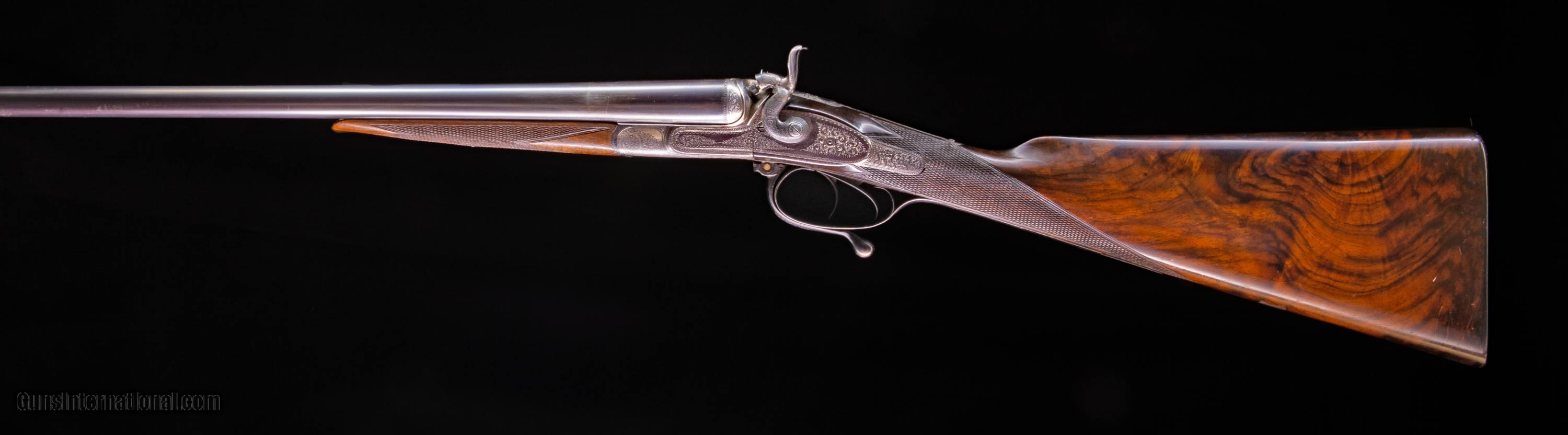 George Jefferies 12g. hammer with forward lever and rare patent and a ...