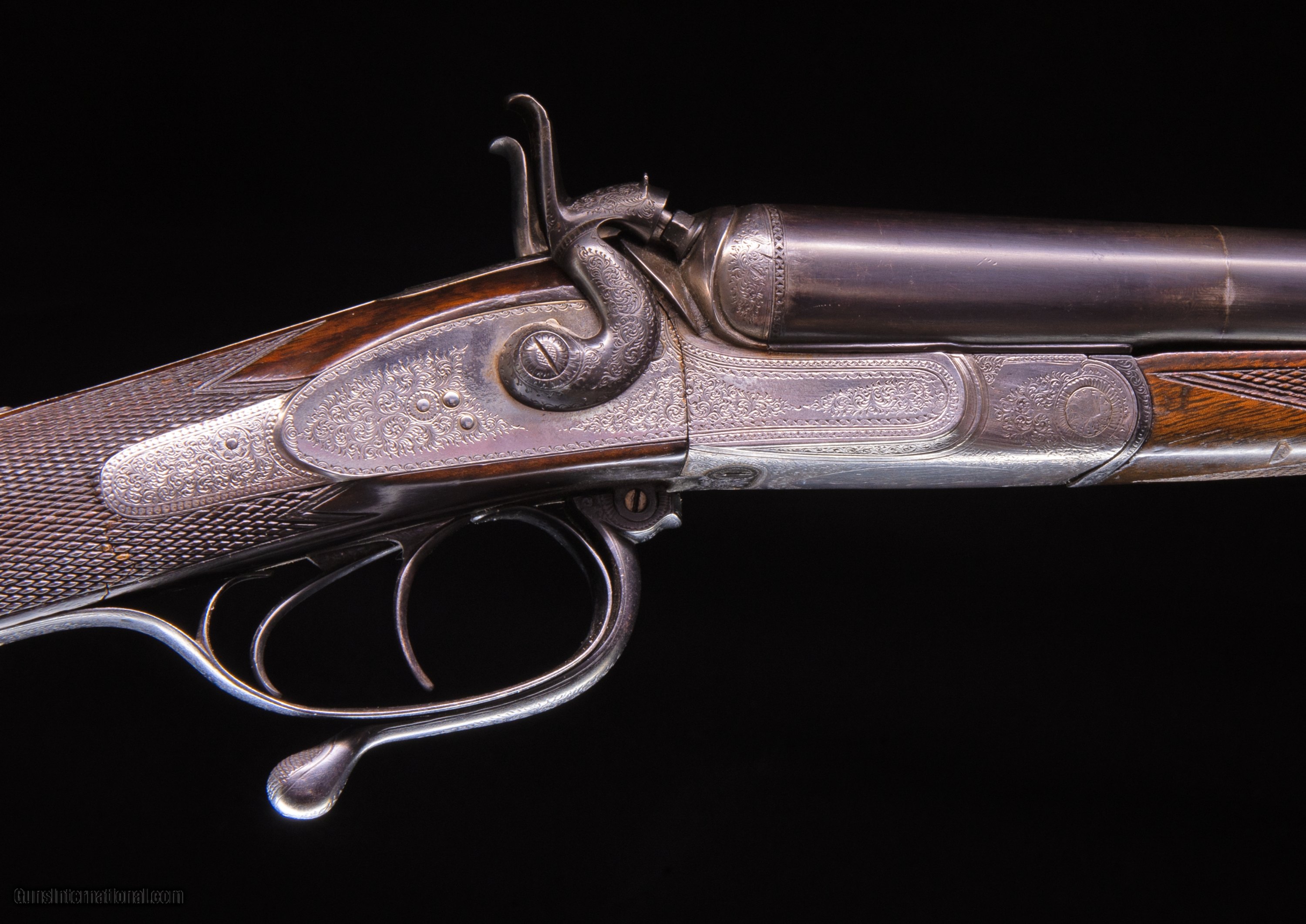 George Jefferies 12g. hammer with forward lever and rare patent and a ...