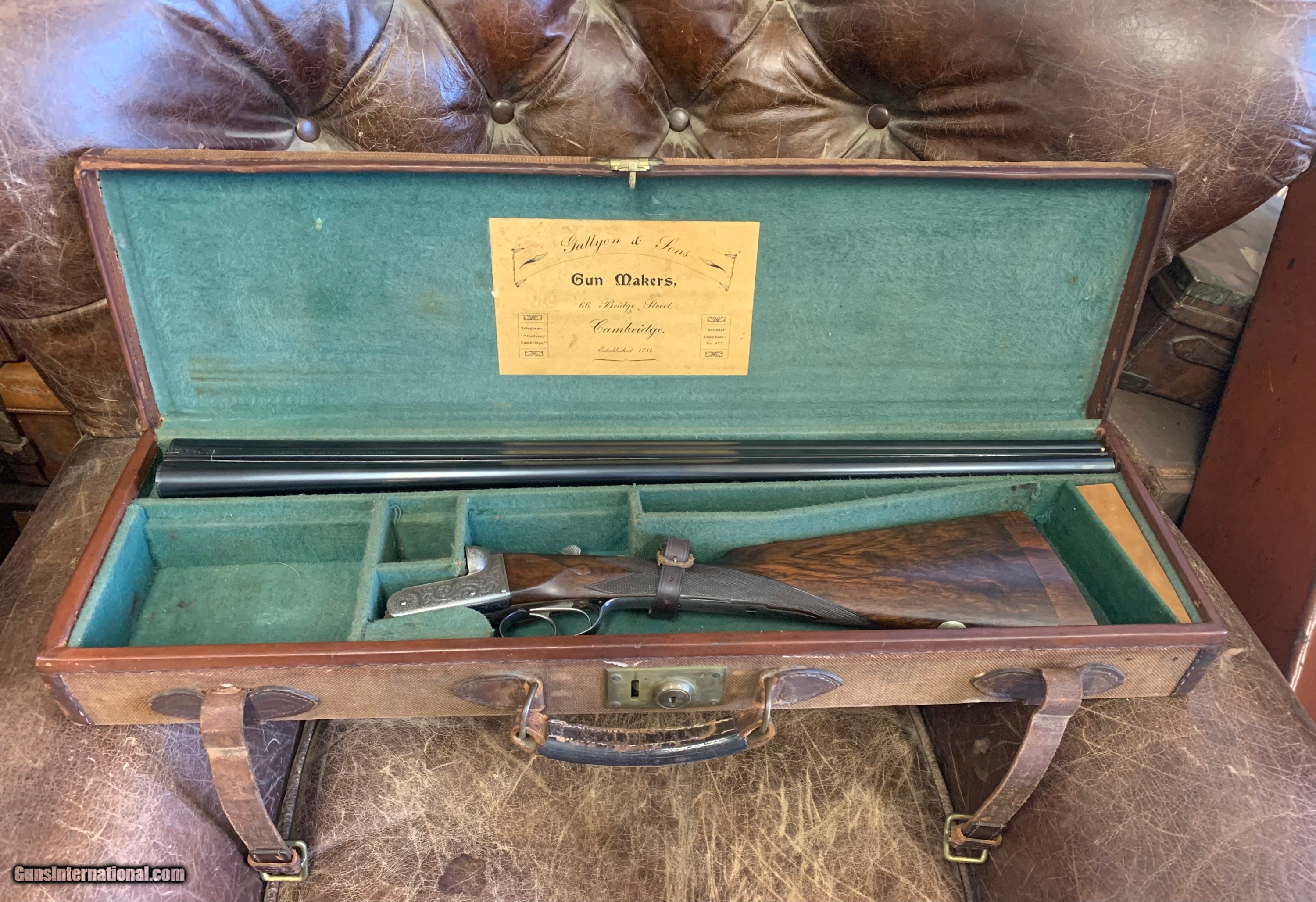 Gallyon and Sons - 16 gauge Boxlock ejector with case ~ 2 3/4" proofed