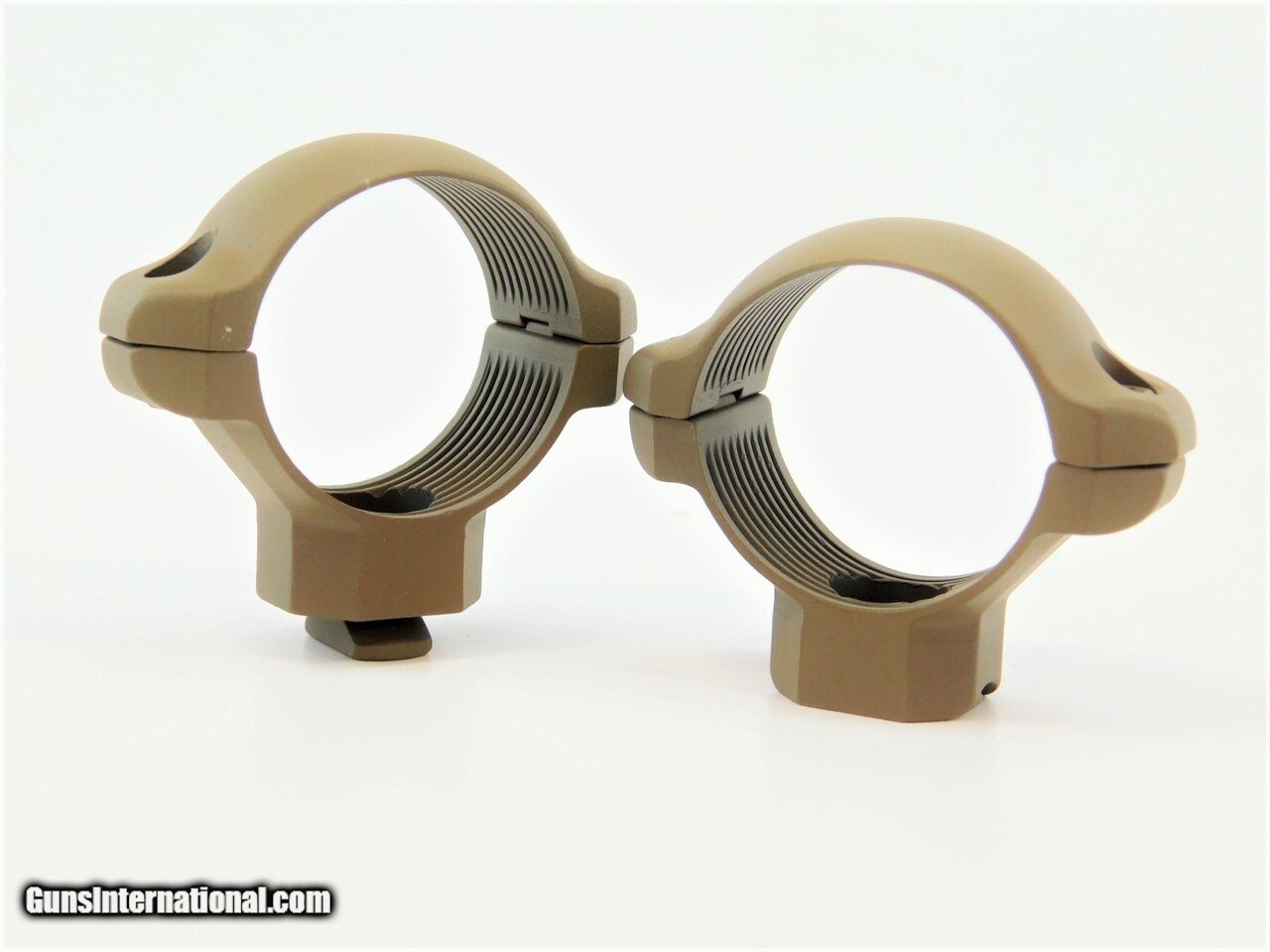 Turn-in 30mm Medium Steel Scope Rings in Cerakote Flat Dark Earth