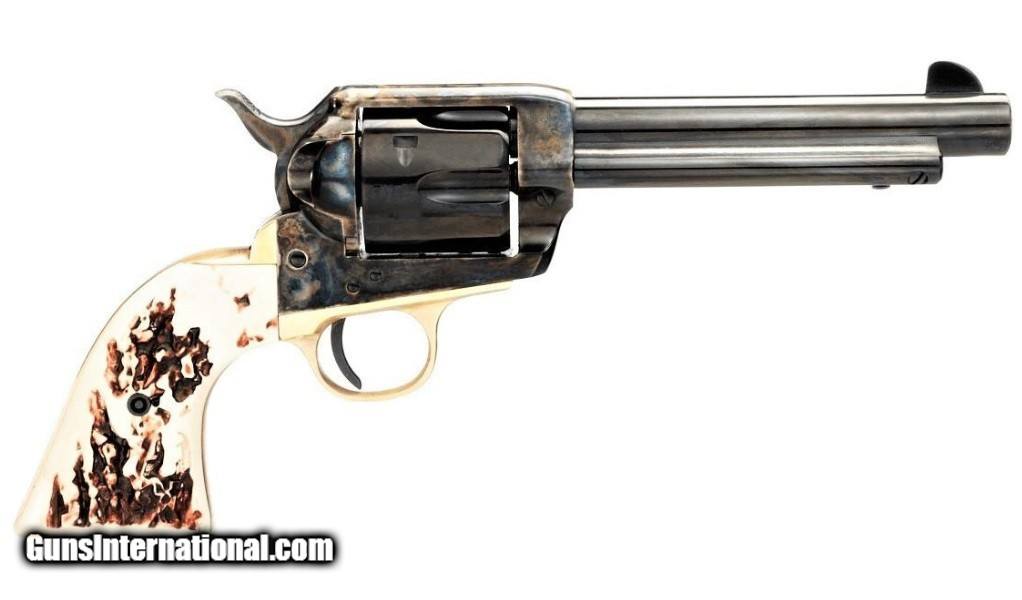 Taylor's and Co. 1873 Single Action Brass Stag .45 Colt 5.5" 200074 for ...