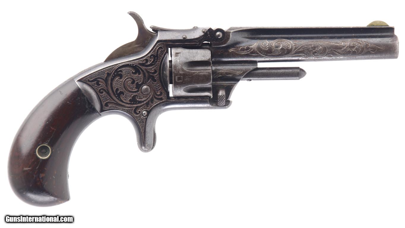 ANTIQUE SMITH & WESSON NO. 1 3RD ISSUE .22 SHORT REVOLVER WITH 3 1/8 IN ...