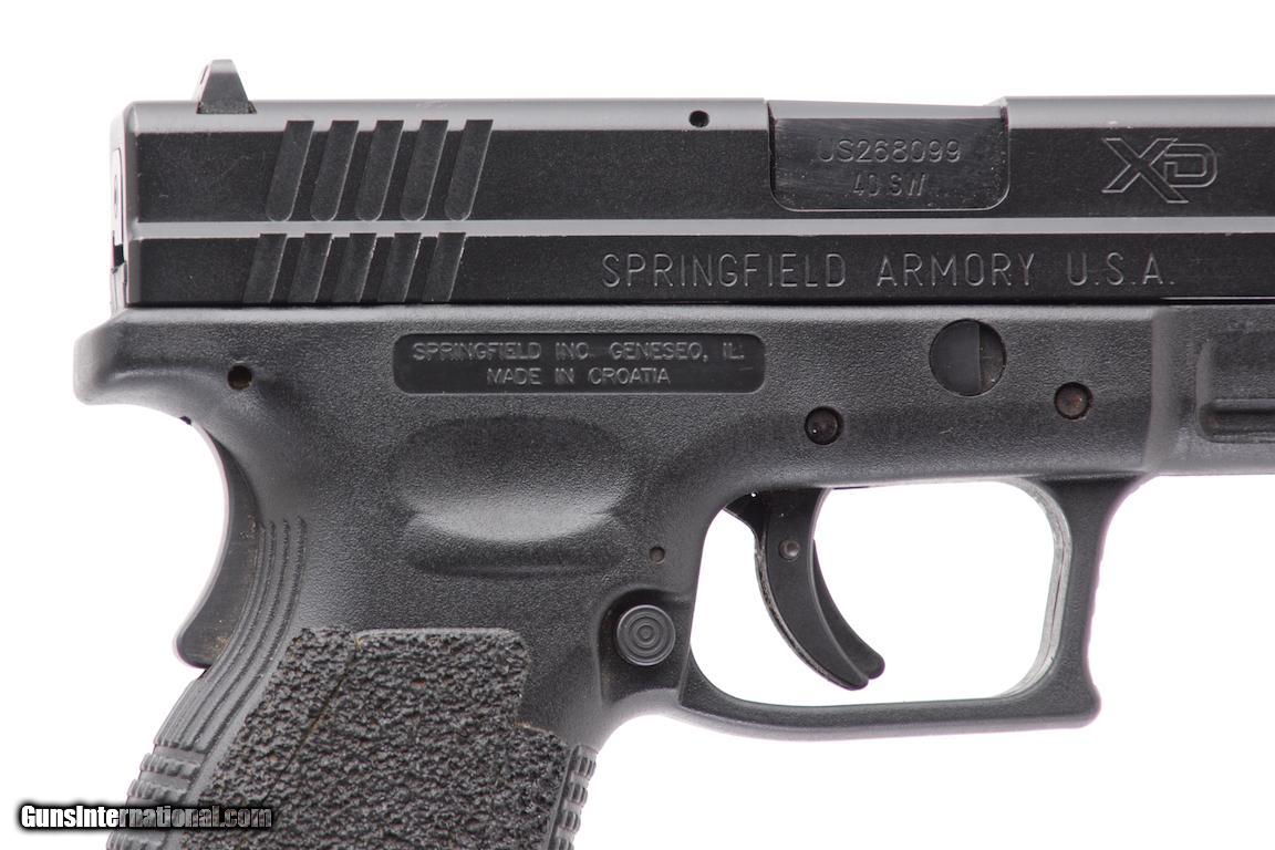 SPRINGFIELD ARMORY XD-40 .40 S&W CAL. SA SEMI AUTO PISTOL WITH 3 3/4 IN ...