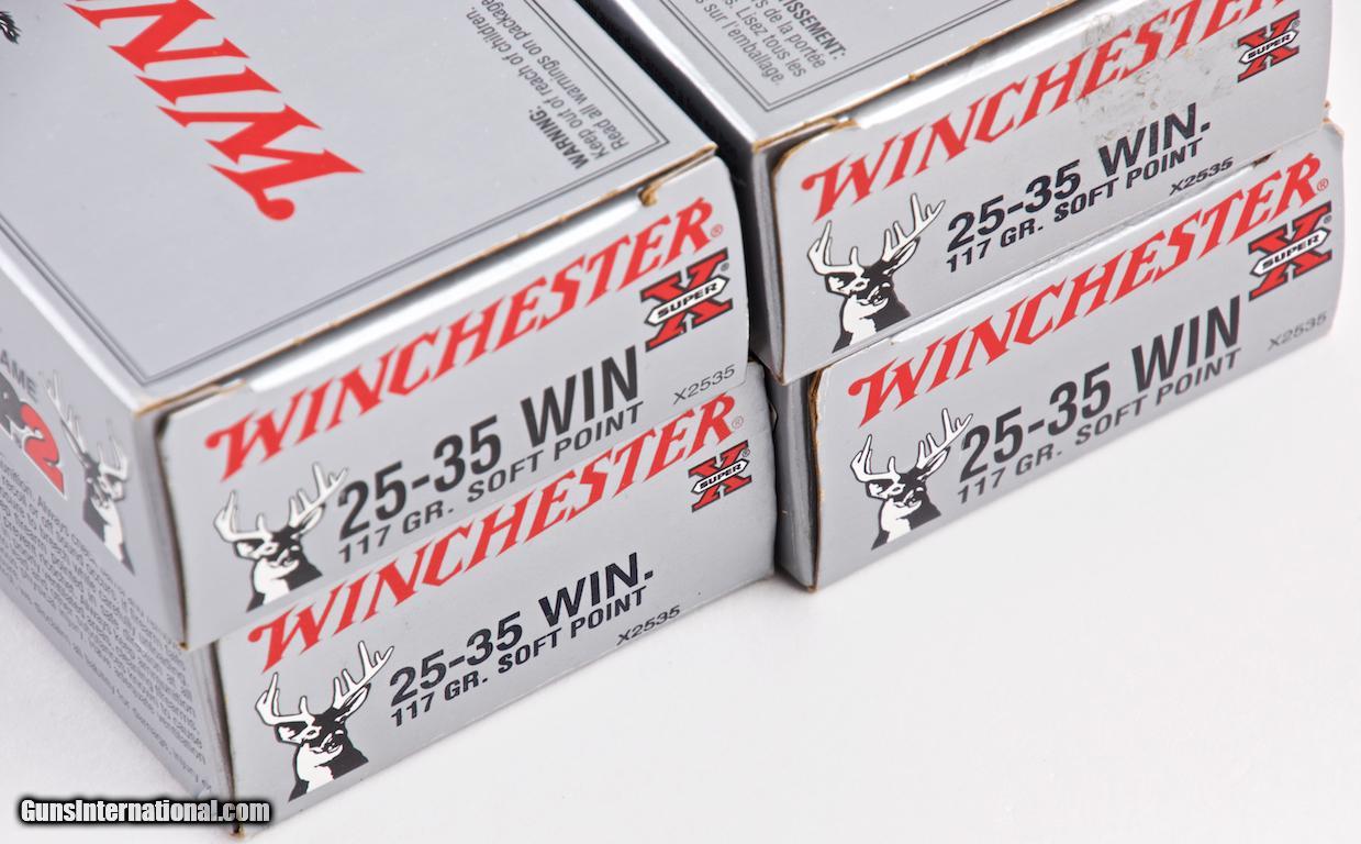WINCHESTER SUPER X .25-35 WIN. 117 GR. SOFT POINT AMMO - 4 BOXES OF 20 ...