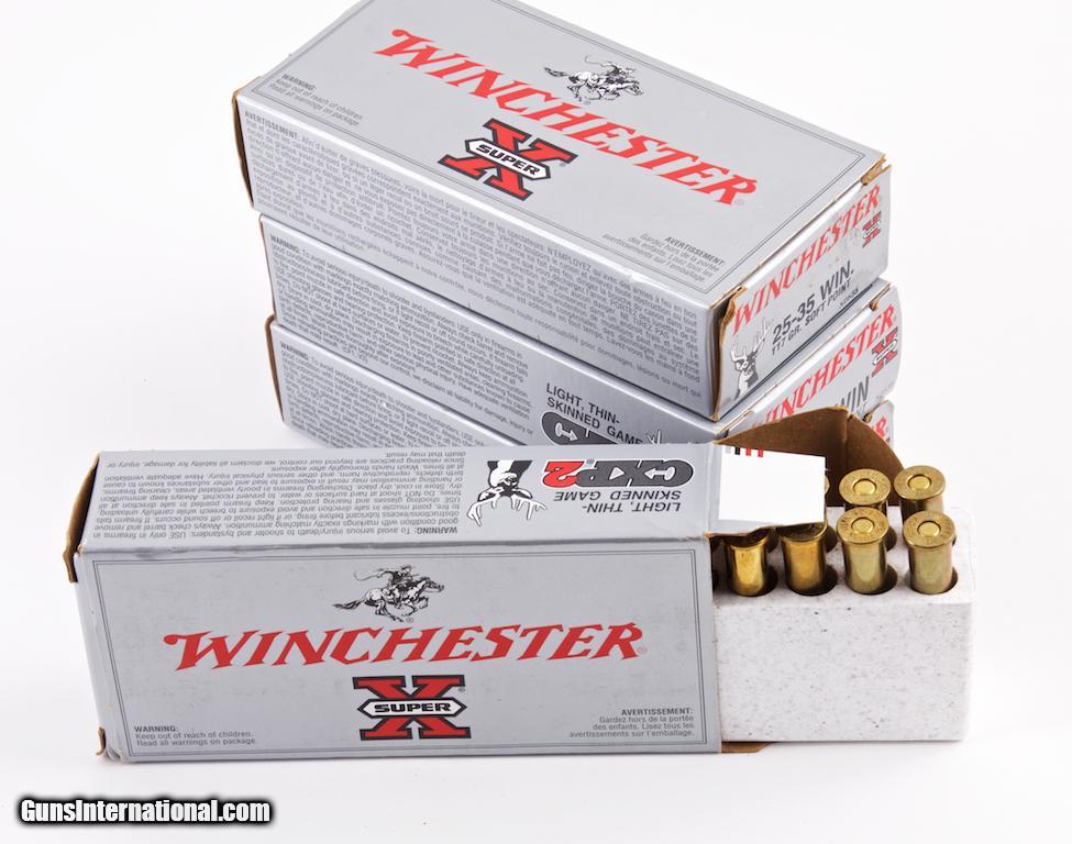 WINCHESTER SUPER X .25-35 WIN. 117 GR. SOFT POINT AMMO - 4 BOXES OF 20 ...