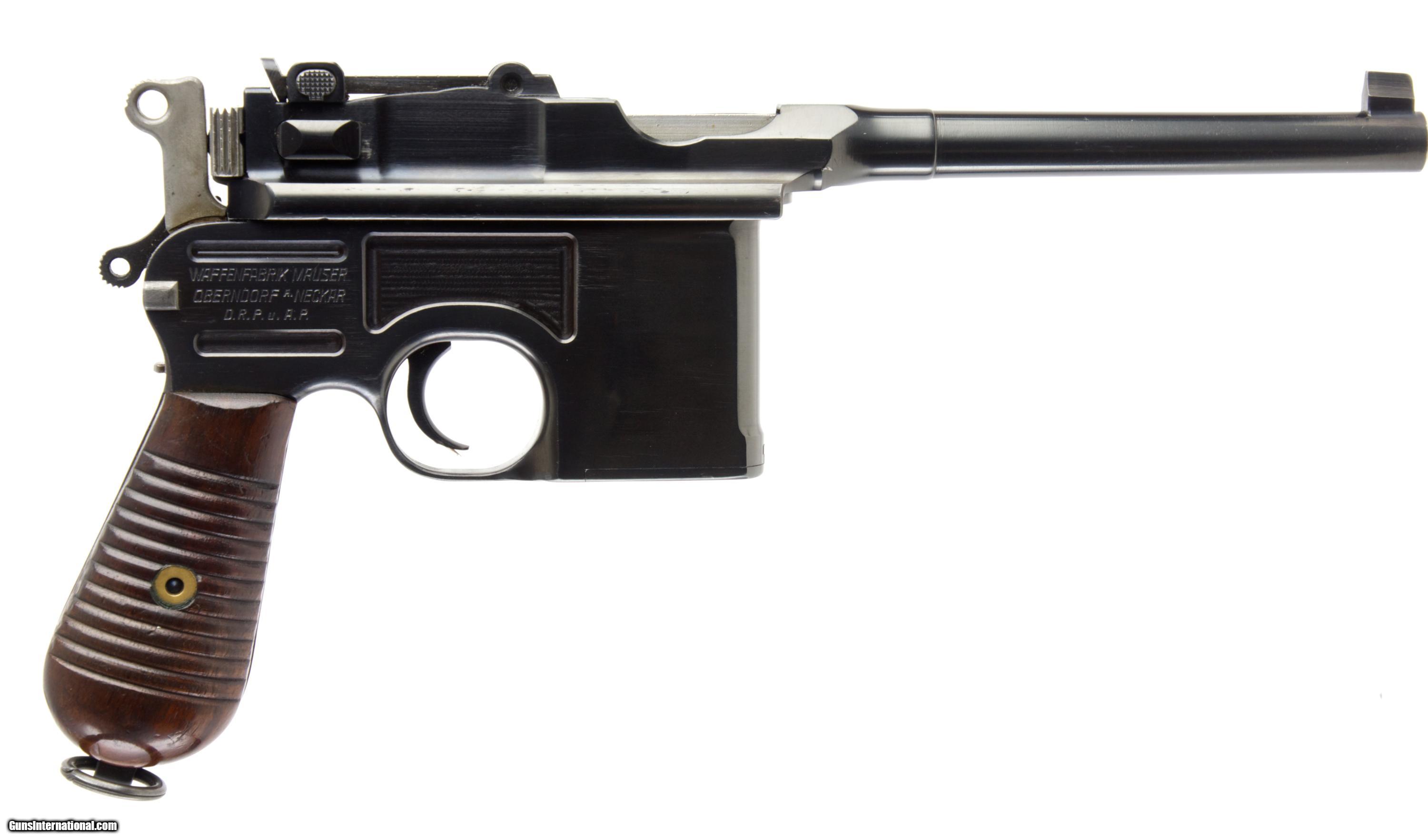Mauser Broomhandle Model 1896 / M30 7.63mm Pistol with Stock / Holster