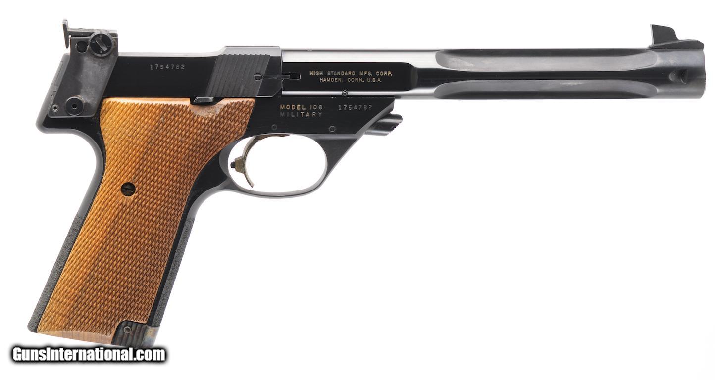 HIGH STANDARD MODEL 106 MILITARY SUPERMATIC TROPHY .22 LR SEMI ...