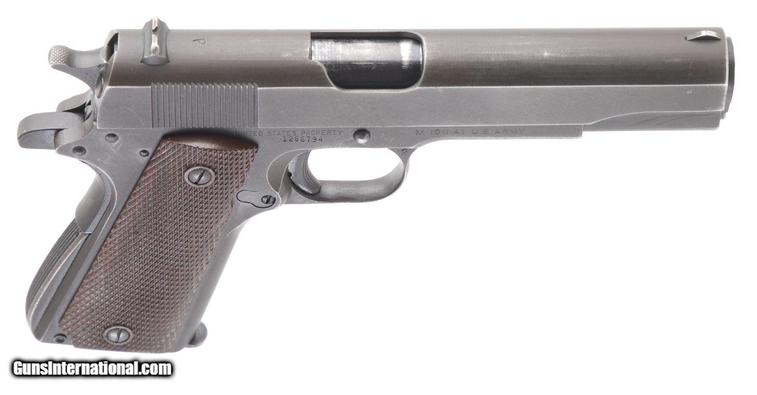 ITHACA GUN CO. MODEL M1911 A1 .45 ACP SINGLE ACTION ONLY SEMI-AUTOMATIC ...