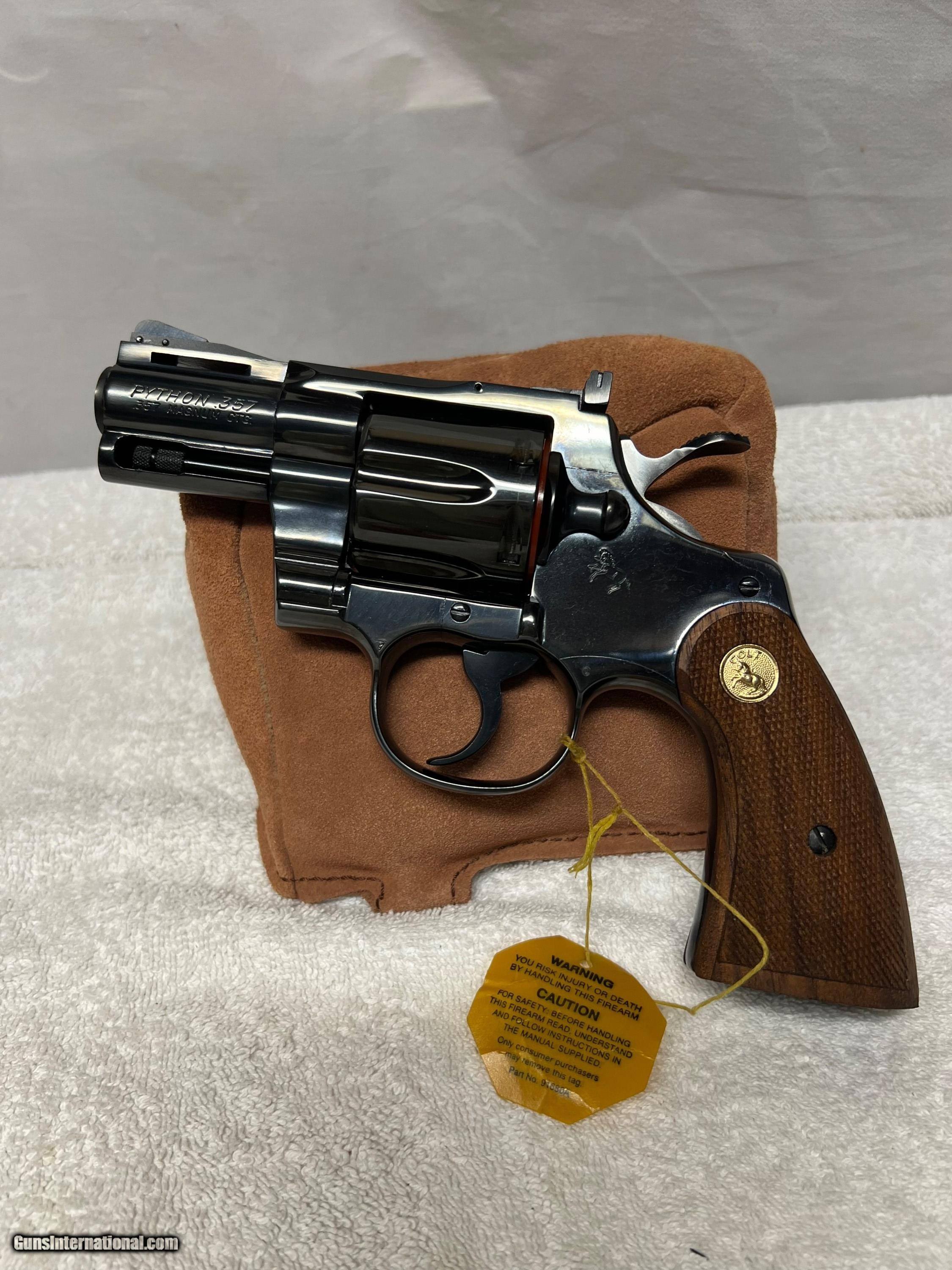 Colt Python 2.5” Royal Blue 1979 original box hang tag paperwork ...