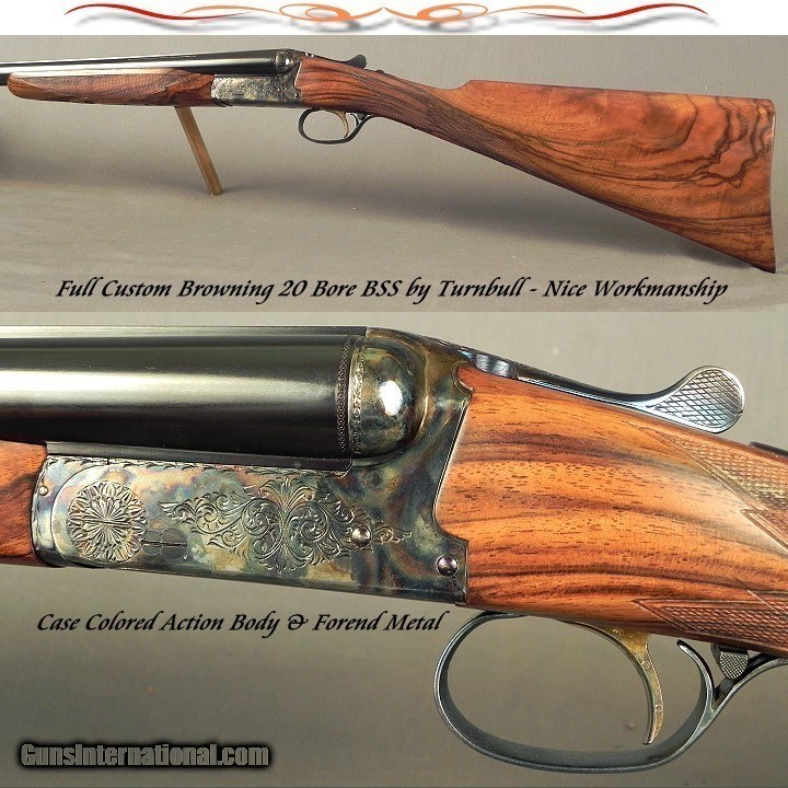 BROWNING 20 BORE TURNBULL S x S FULL CUSTOM- COLOR CASE HARDENED ...