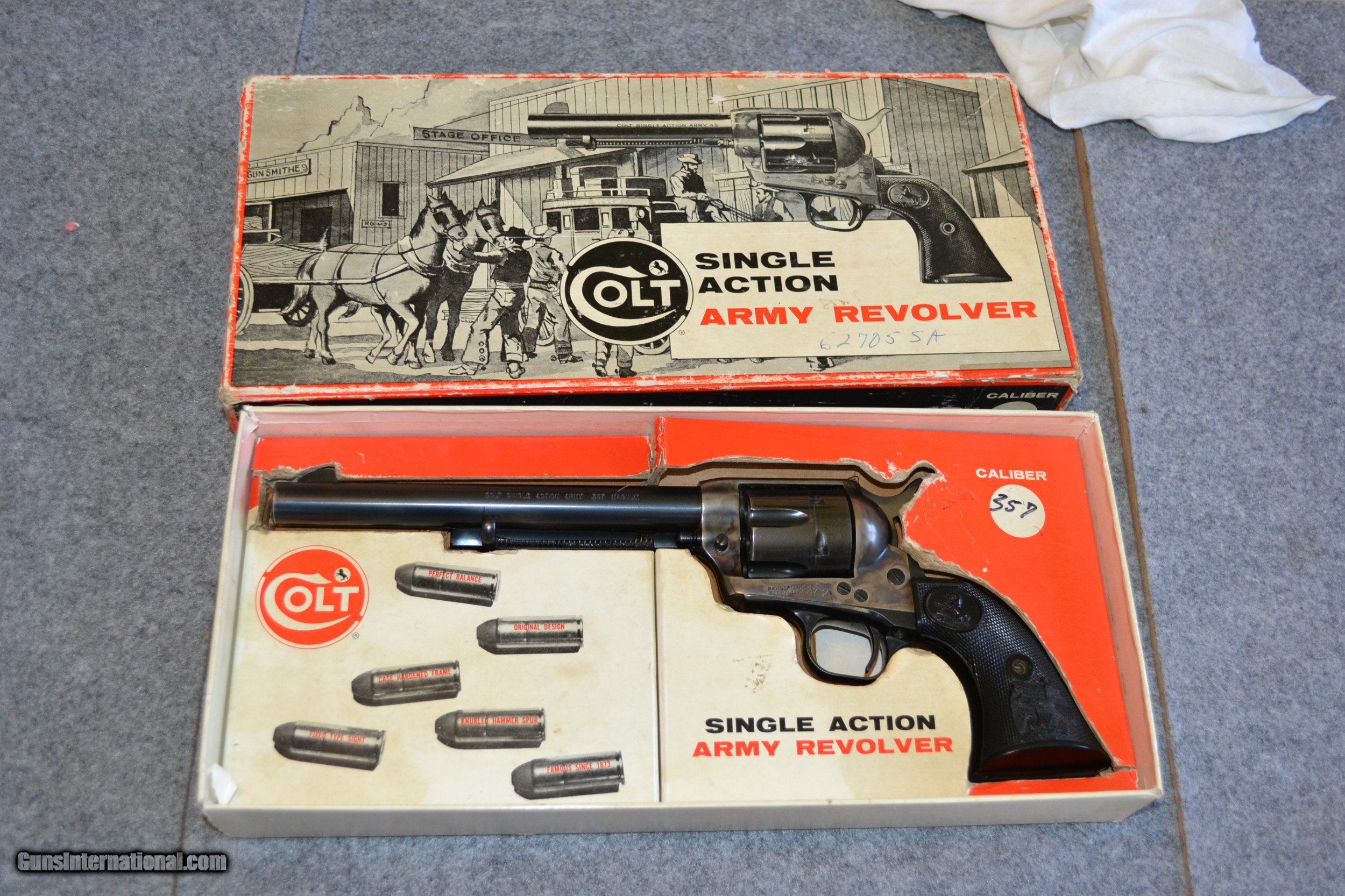 Colt SAA 7.5" blue and case color .357 mag Late second model