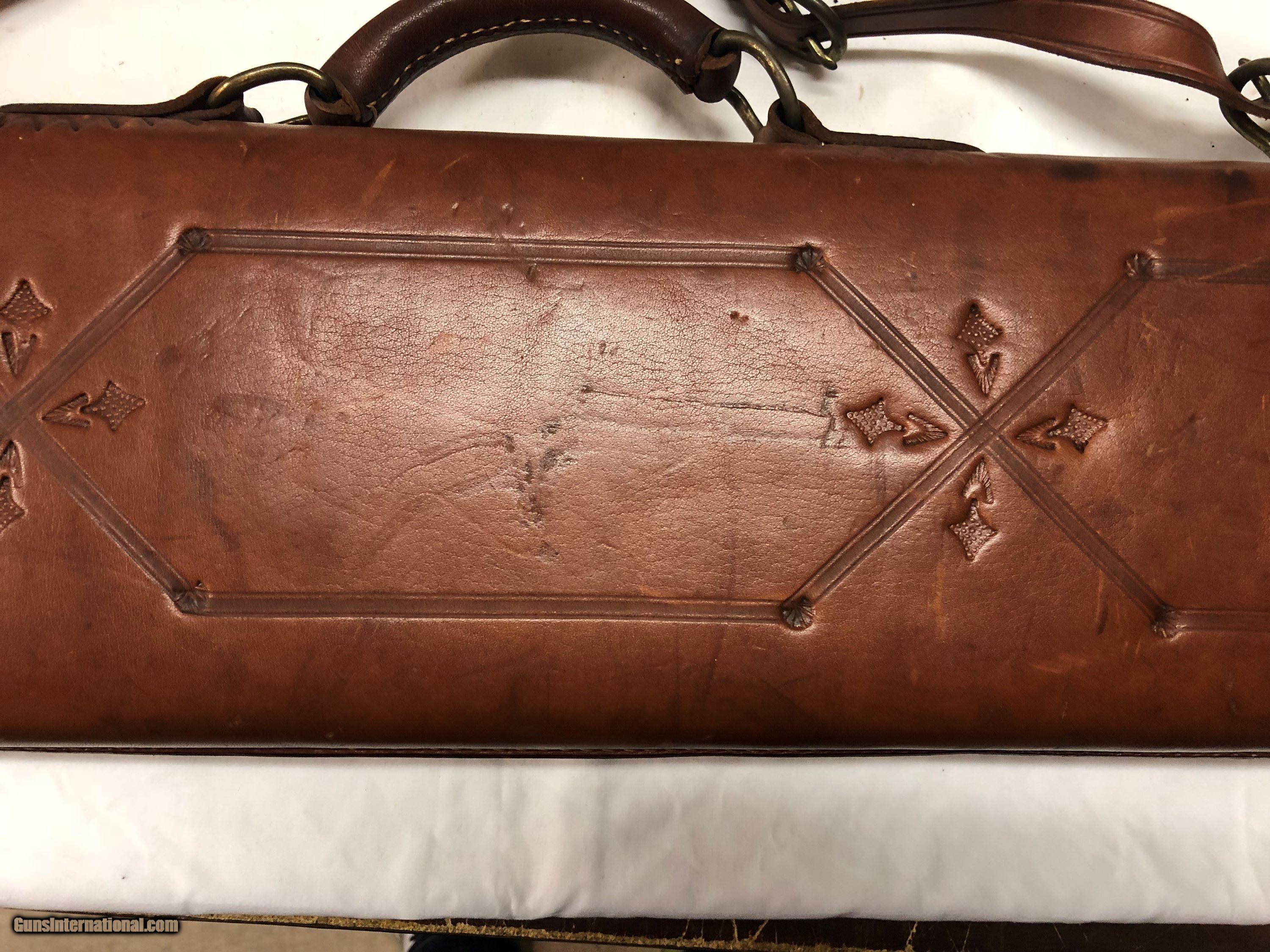 Vintage Leather Takedown shotgun case, circa 1930's