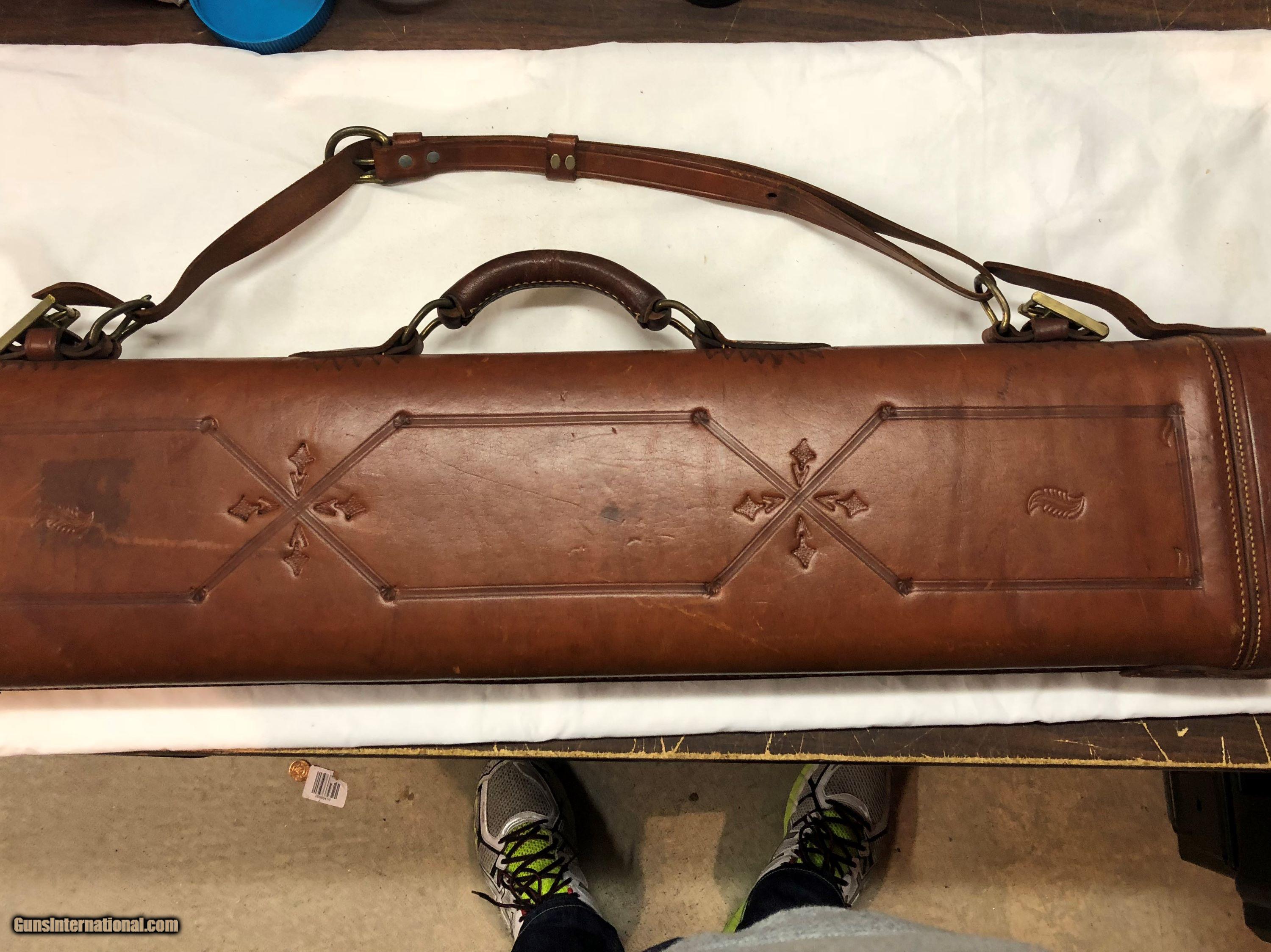 Vintage Leather Takedown shotgun case, circa 1930's