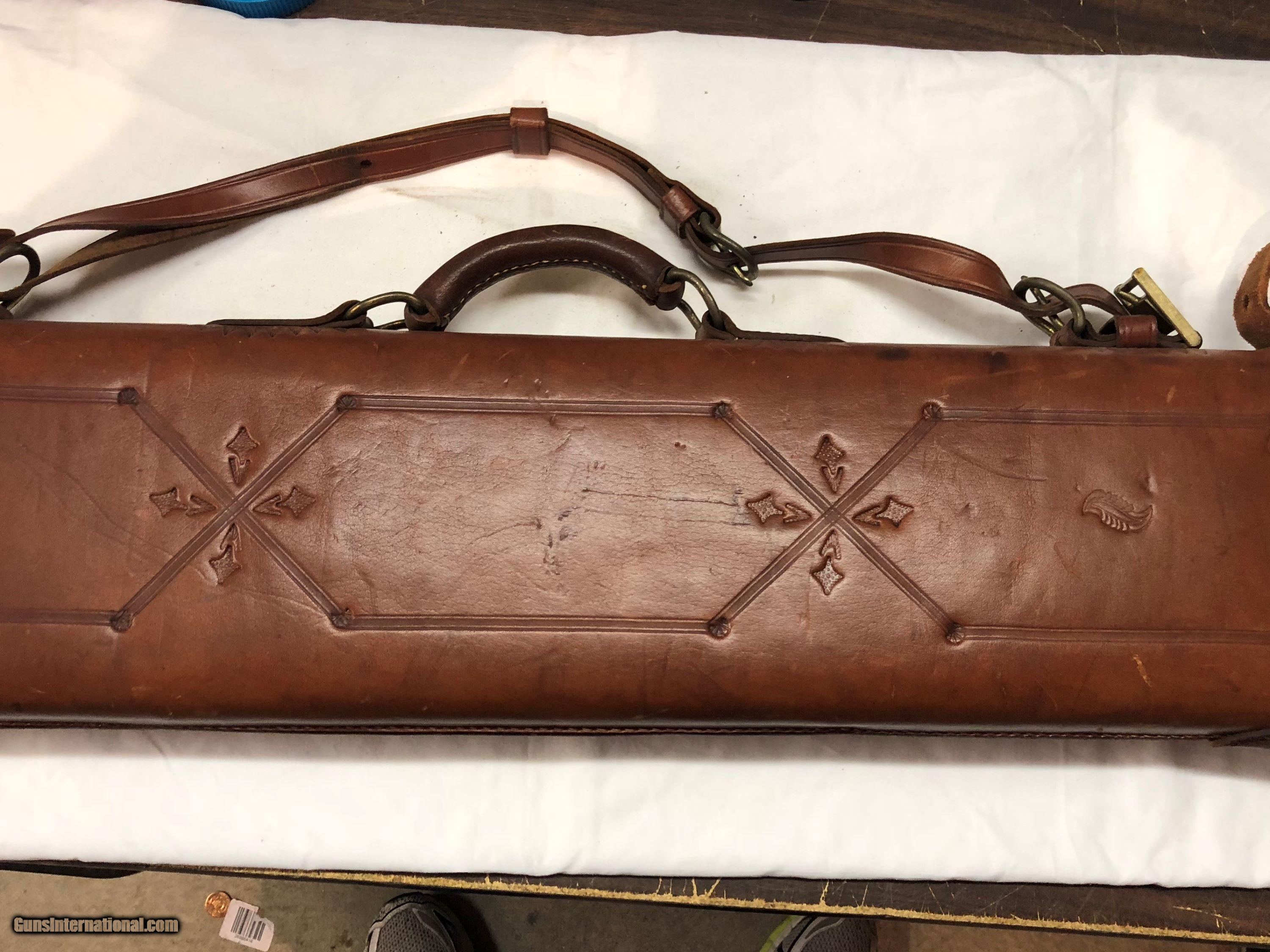 Vintage Leather Takedown shotgun case, circa 1930's