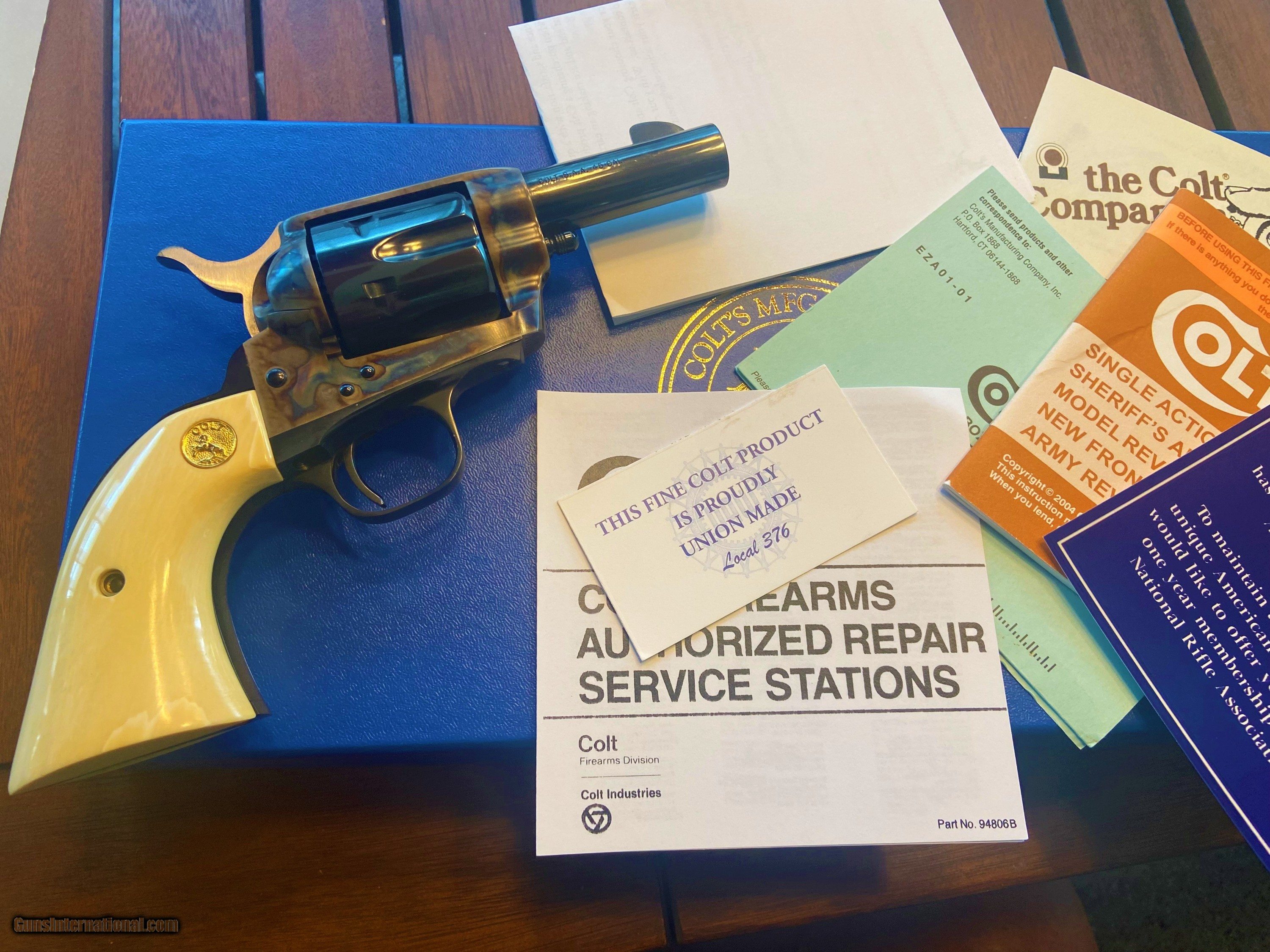 COLT SAA SHERIFFS MODEL -- .45 LC -- COLT CUSTOM SHOP -- 3" CASE COLOR ...