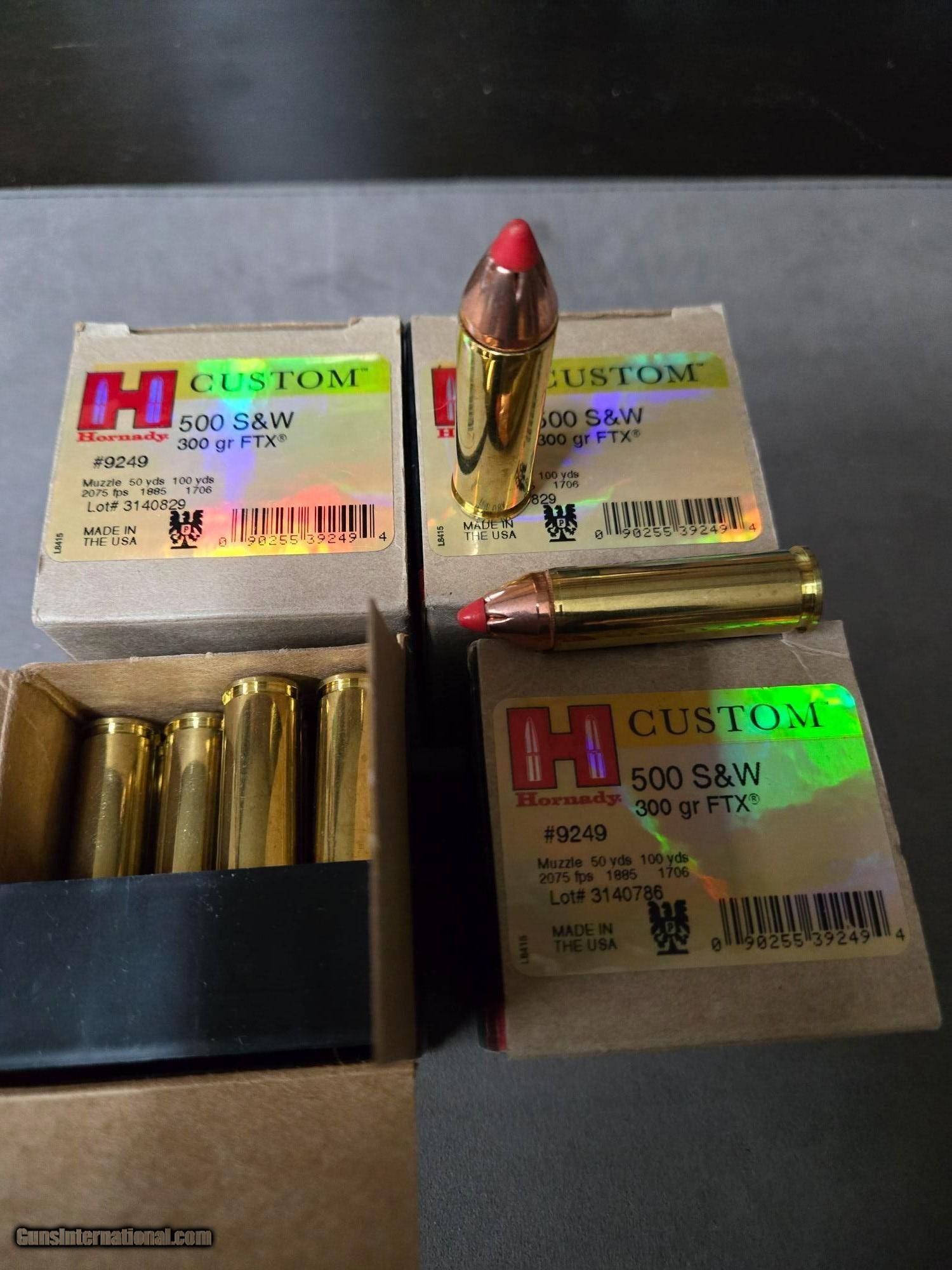 Hornady custom 500 S&W 300 gr FTX 80 Rounds