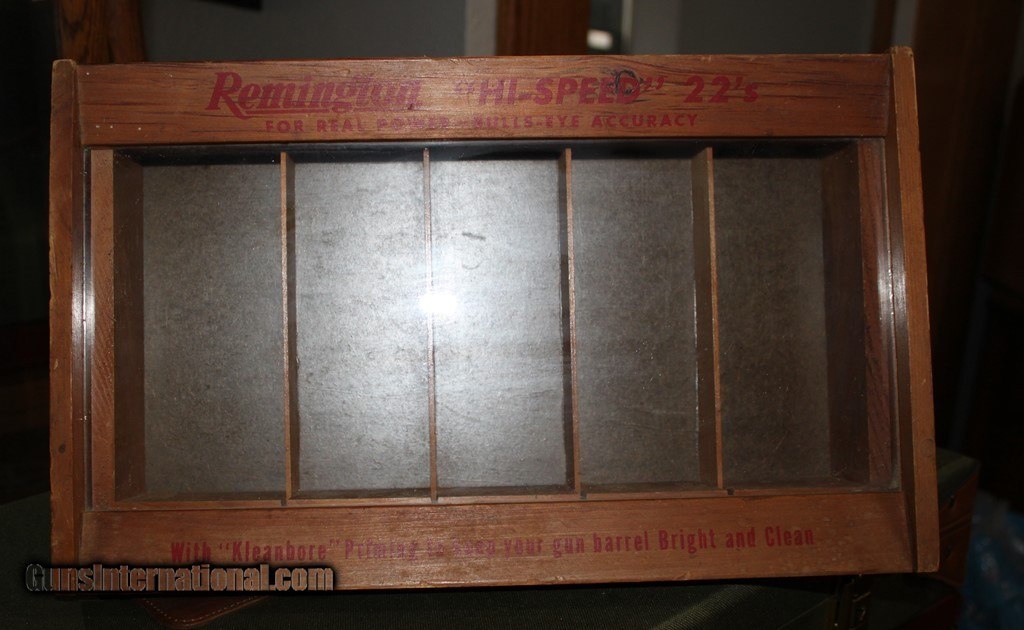 Remington ORIGINAL VINTAGE 22 ammo display Box store counter Dispenser