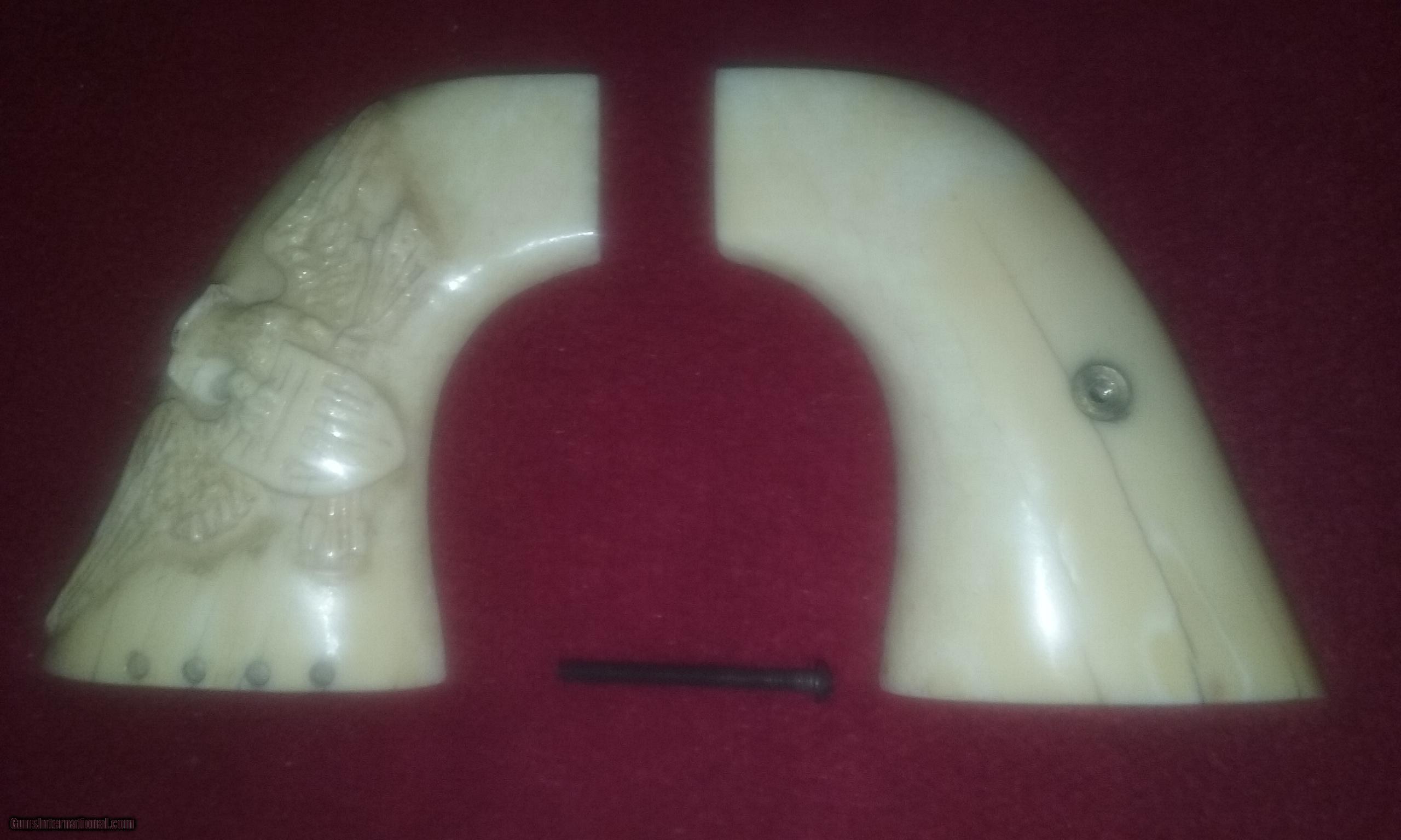 Custom vintage ivory revolver grips