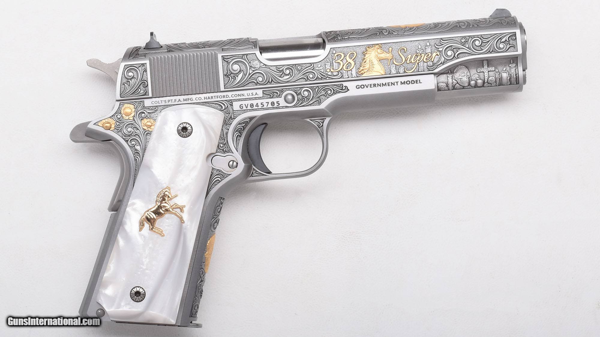 Colt ~ 1911 Government "Dia De Los Muertos" ~ .38 Super for sale