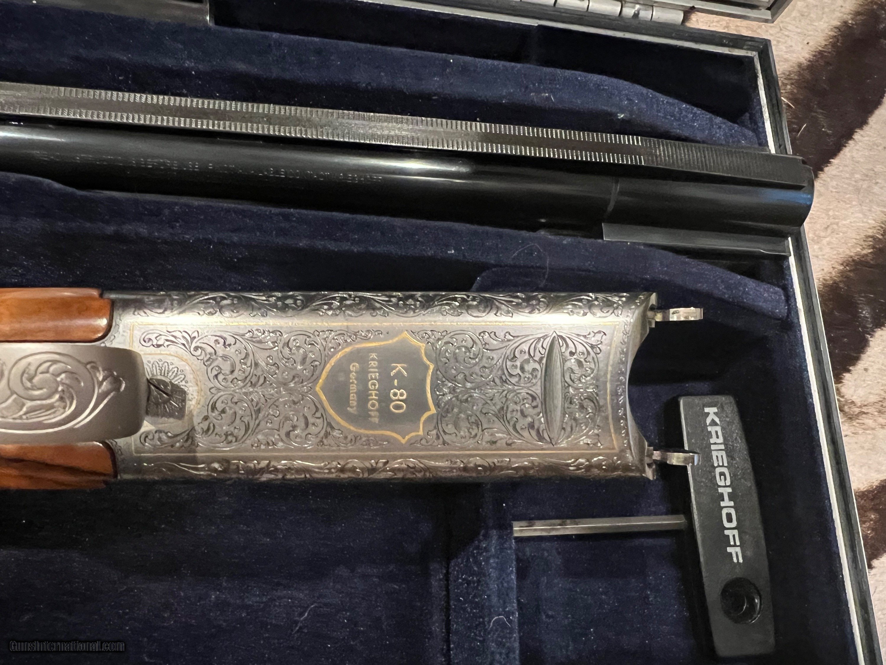 Krieghoff K80 Gold Line Super Scroll two barrel set 32” and 28”