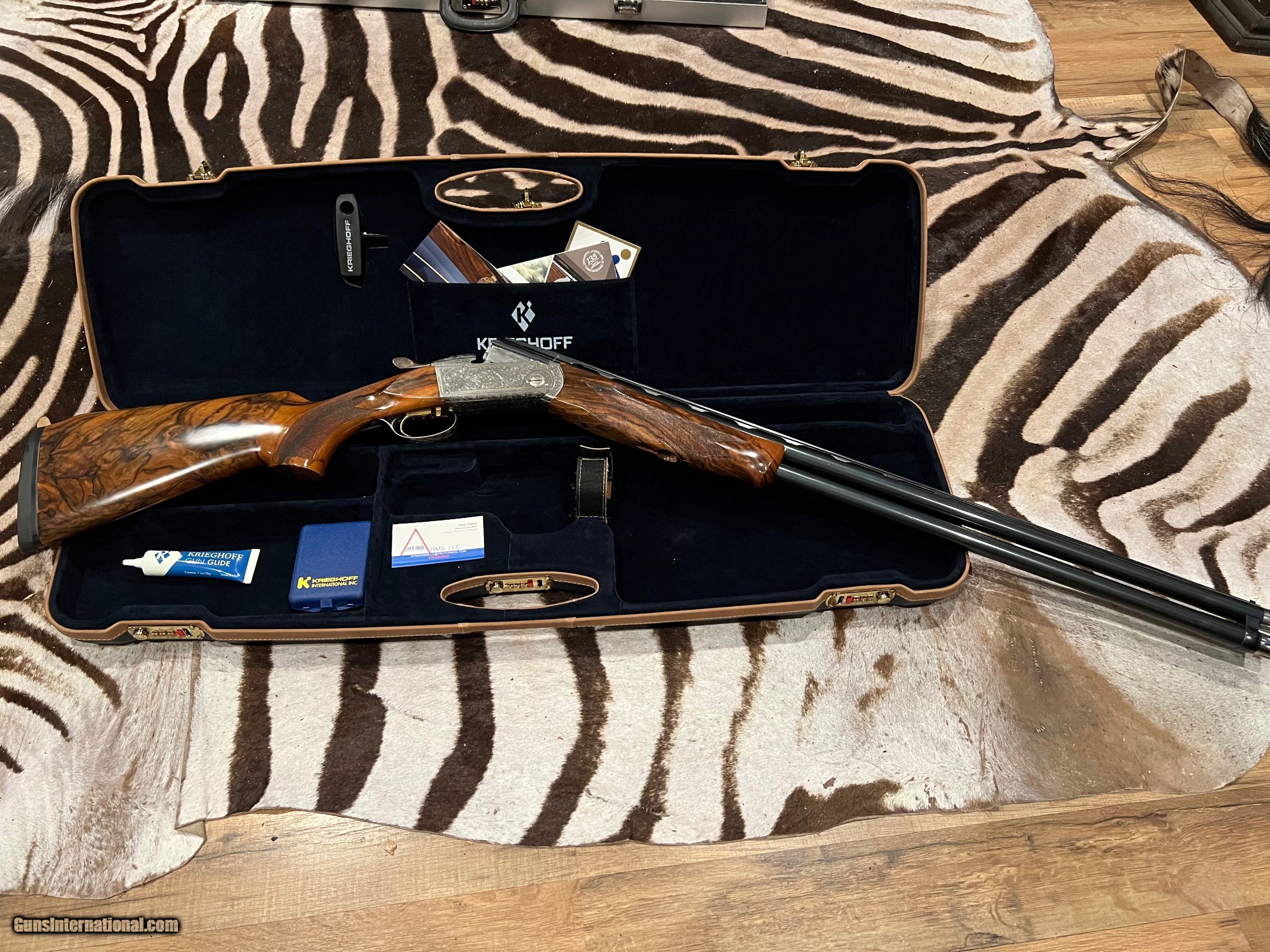 Krieghoff K80 Gold Line Super Scroll two barrel set 32” and 28”