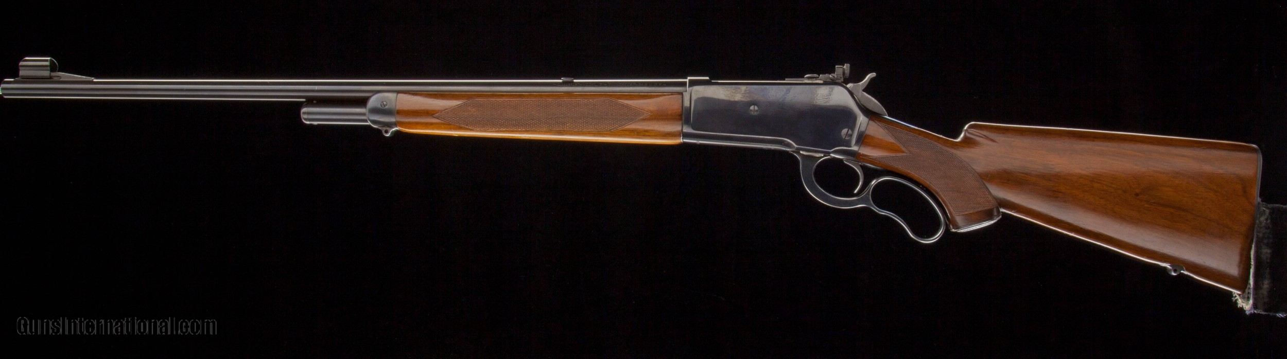 WINCHESTER Model 71 Deluxe, .348 WCF, Bolt peep, Extraordinary all original condition, Mfg 1947