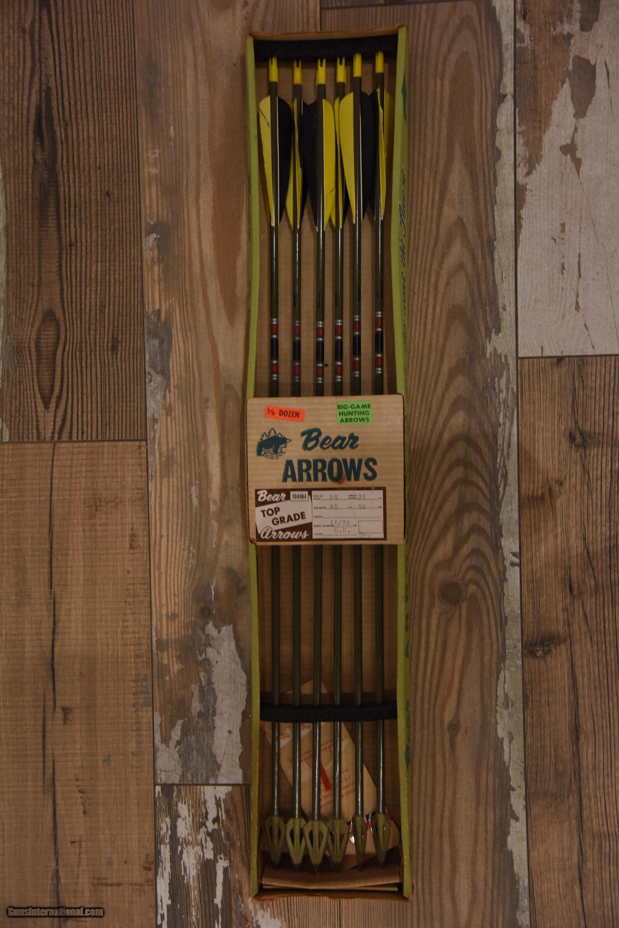 6 vintage Bear wooden arrows NIB