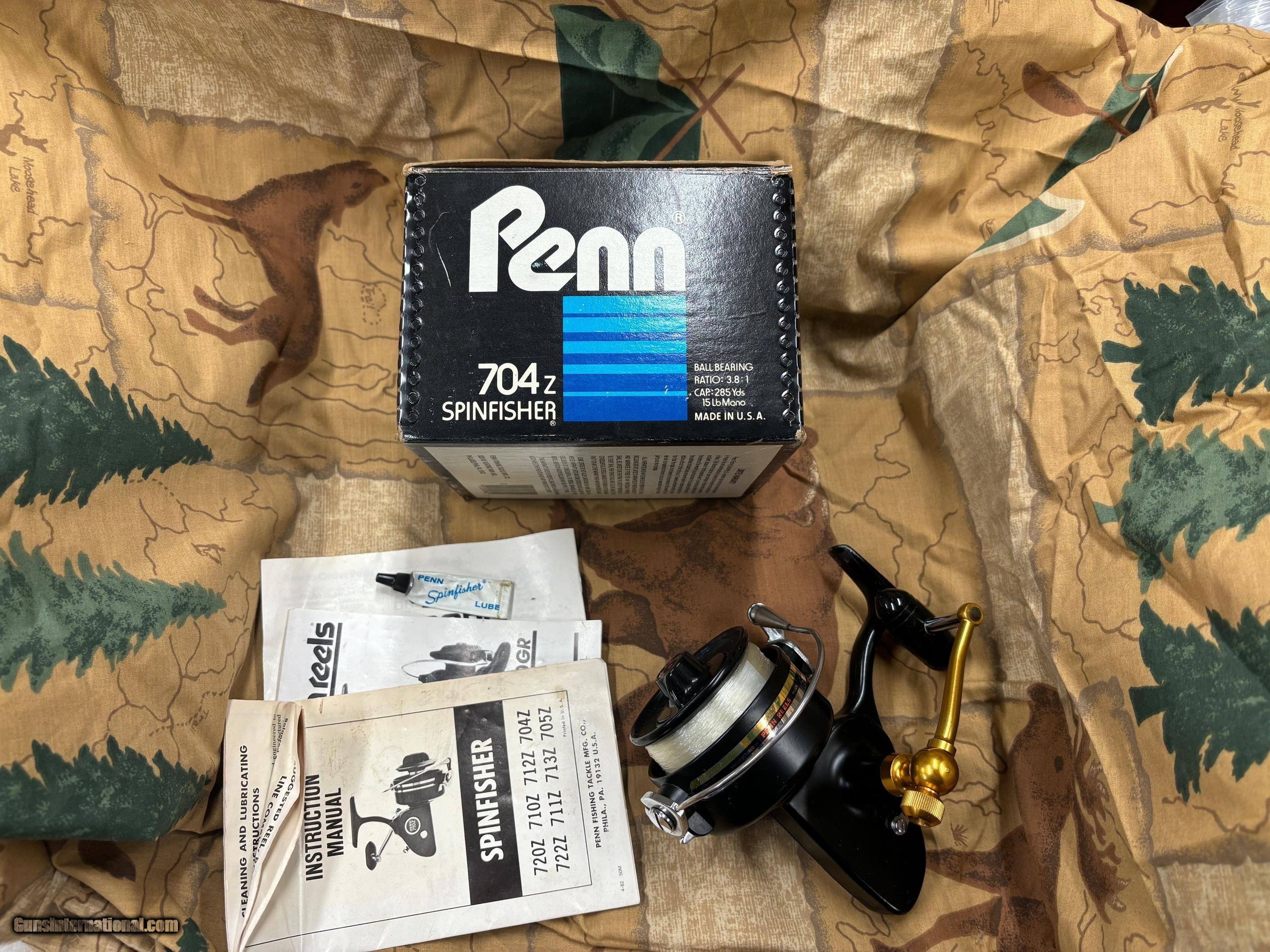 Vintage Penn U.S.A 704Z Spinfisher Spinning Reel