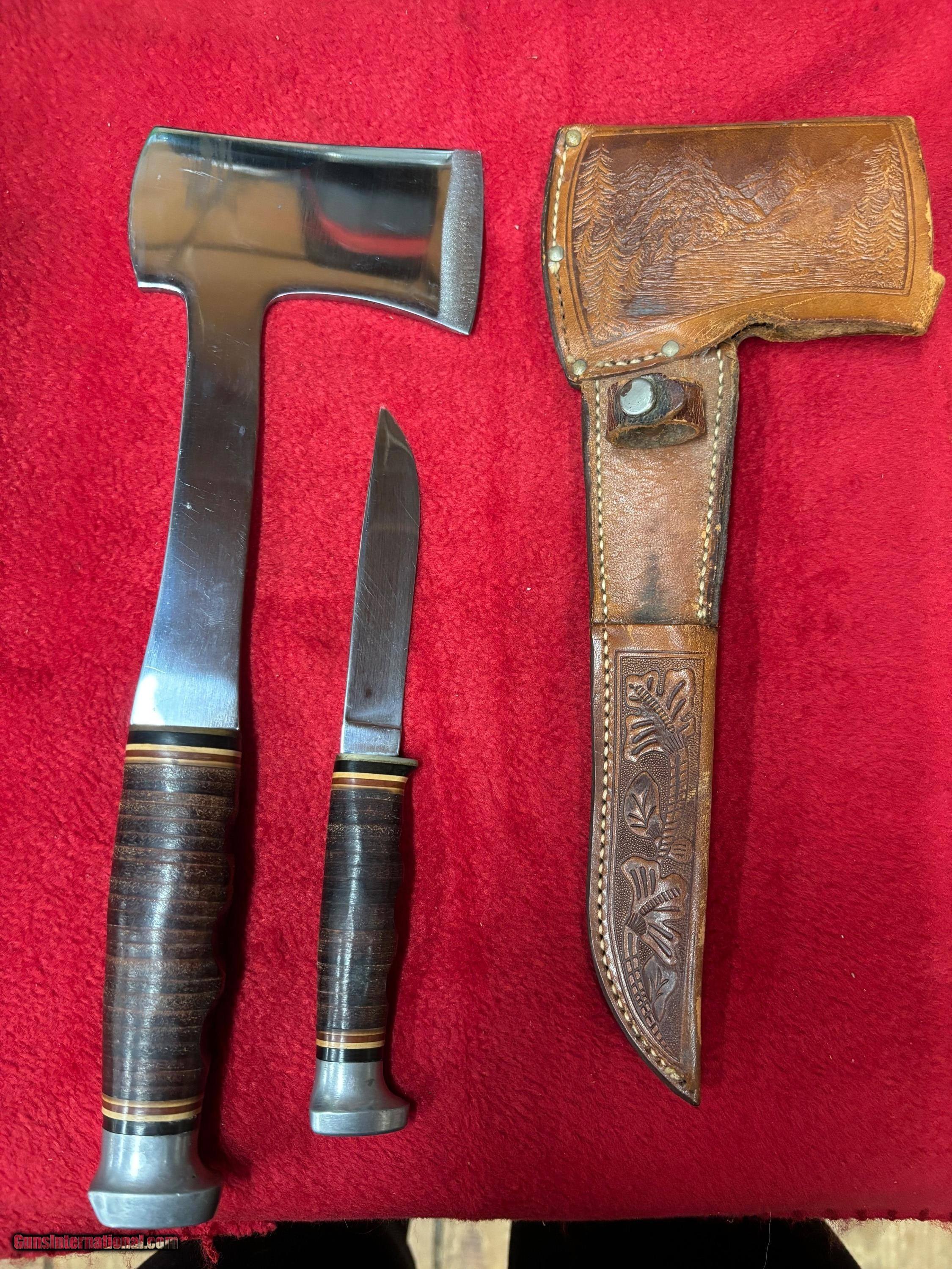 Vintage KA-BAR Combo Hatchet and Knife