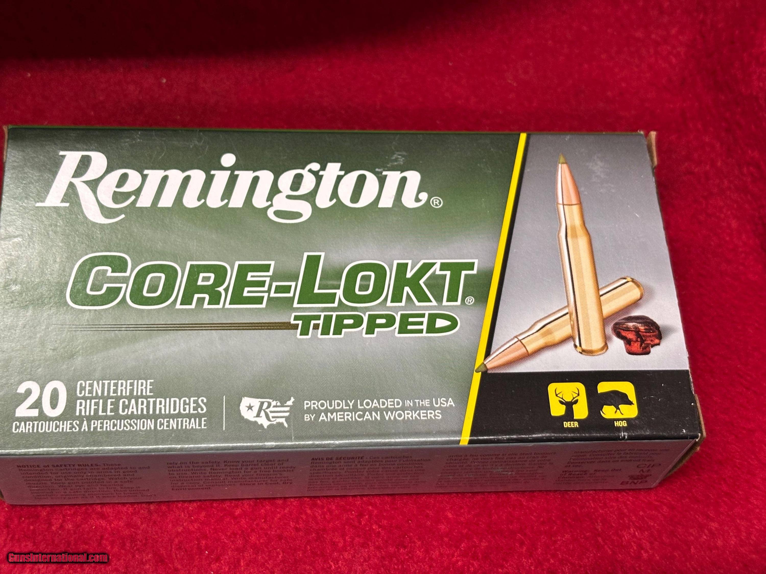 Remington 243 Winchester 95 gr. Core-Lokt Tipped....80 rounds for sale